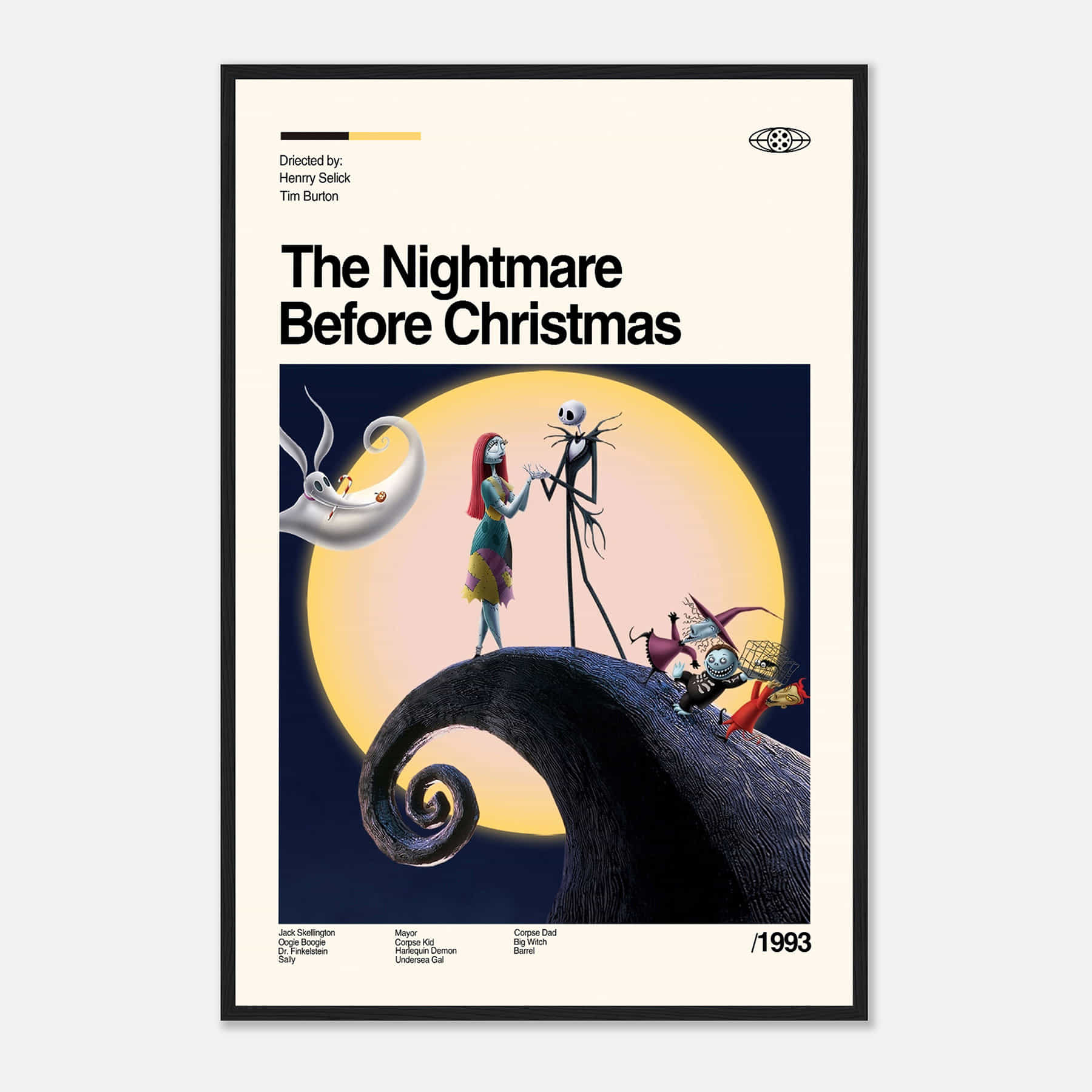The Nightmare Before Christmas Movie Poster, Minimalist Movie, Vintage ...