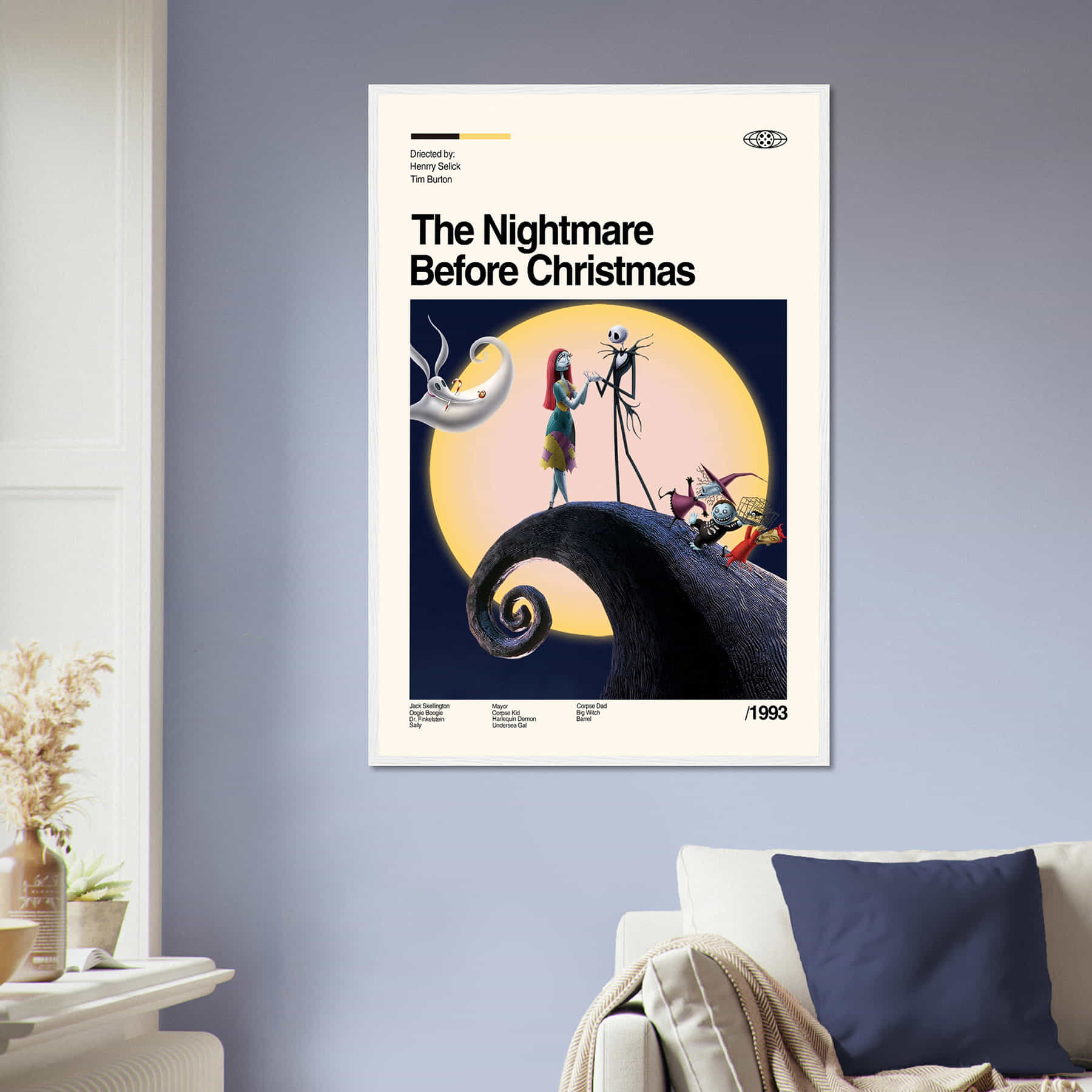The Nightmare Before Christmas Movie Poster, Minimalist Movie, Vintage ...