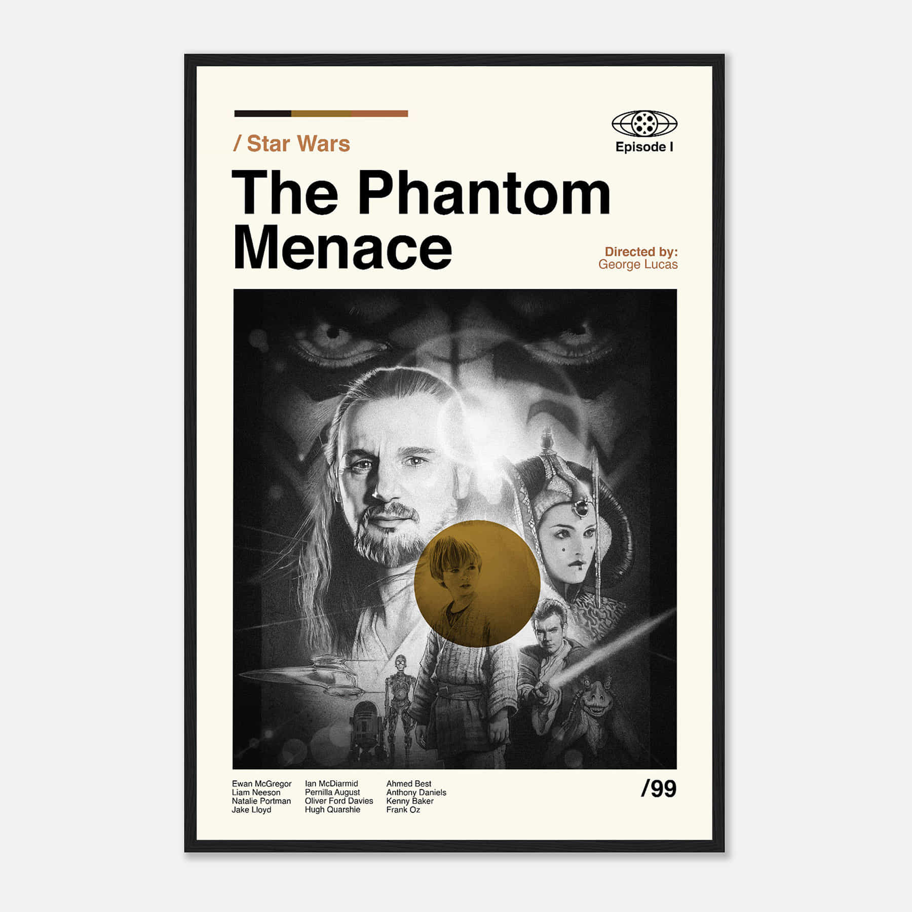 The Phantom Menace Movie, Star Wars, Vintage Poster - Citiesbox