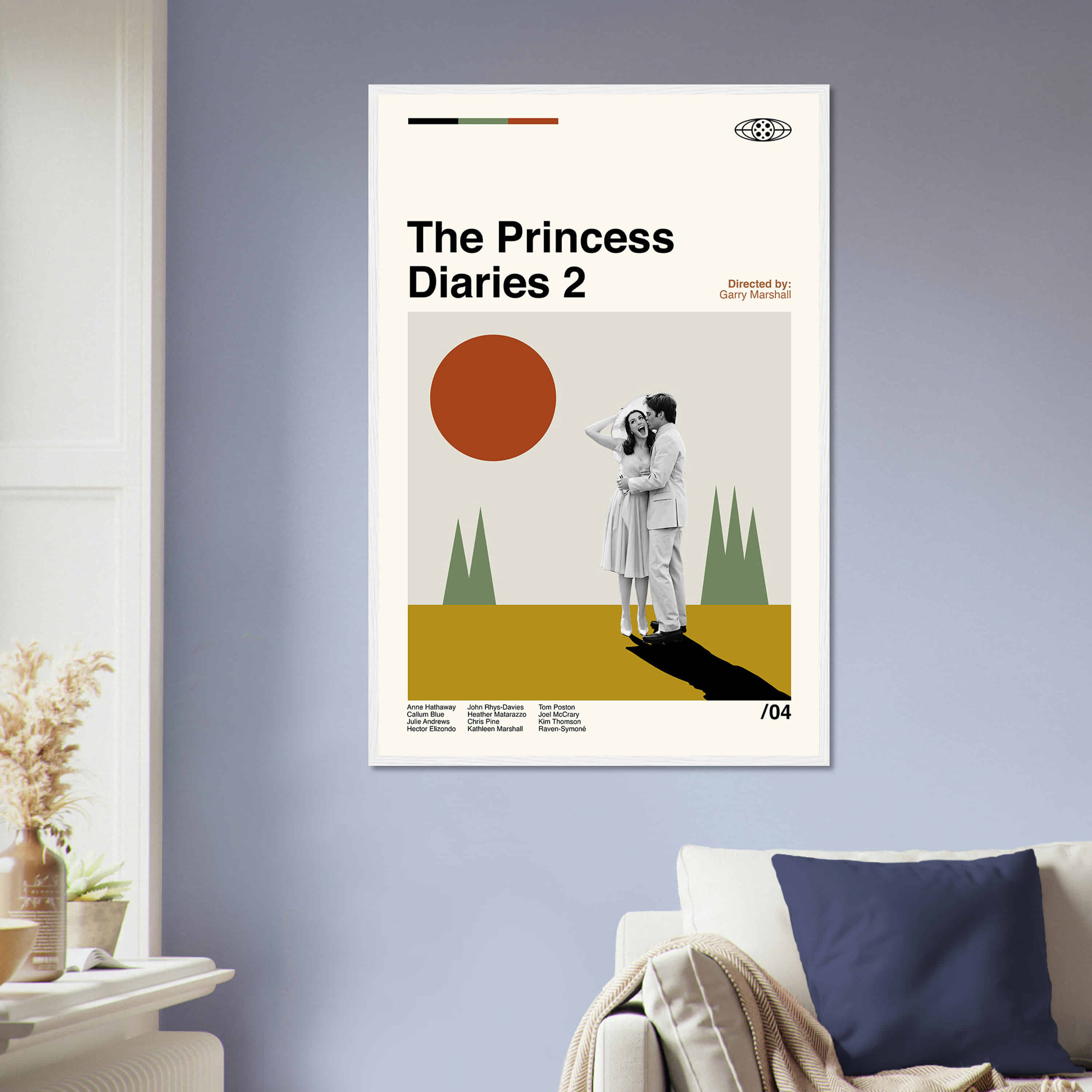 The Princess Diaries Poster, Garry Marshall, Vintage Modern - Citiesbox