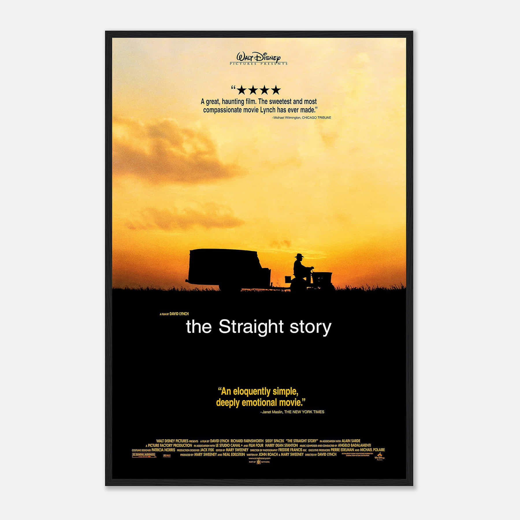 The Straight Story Movie Poster, The Straight Story Classic Movie ...