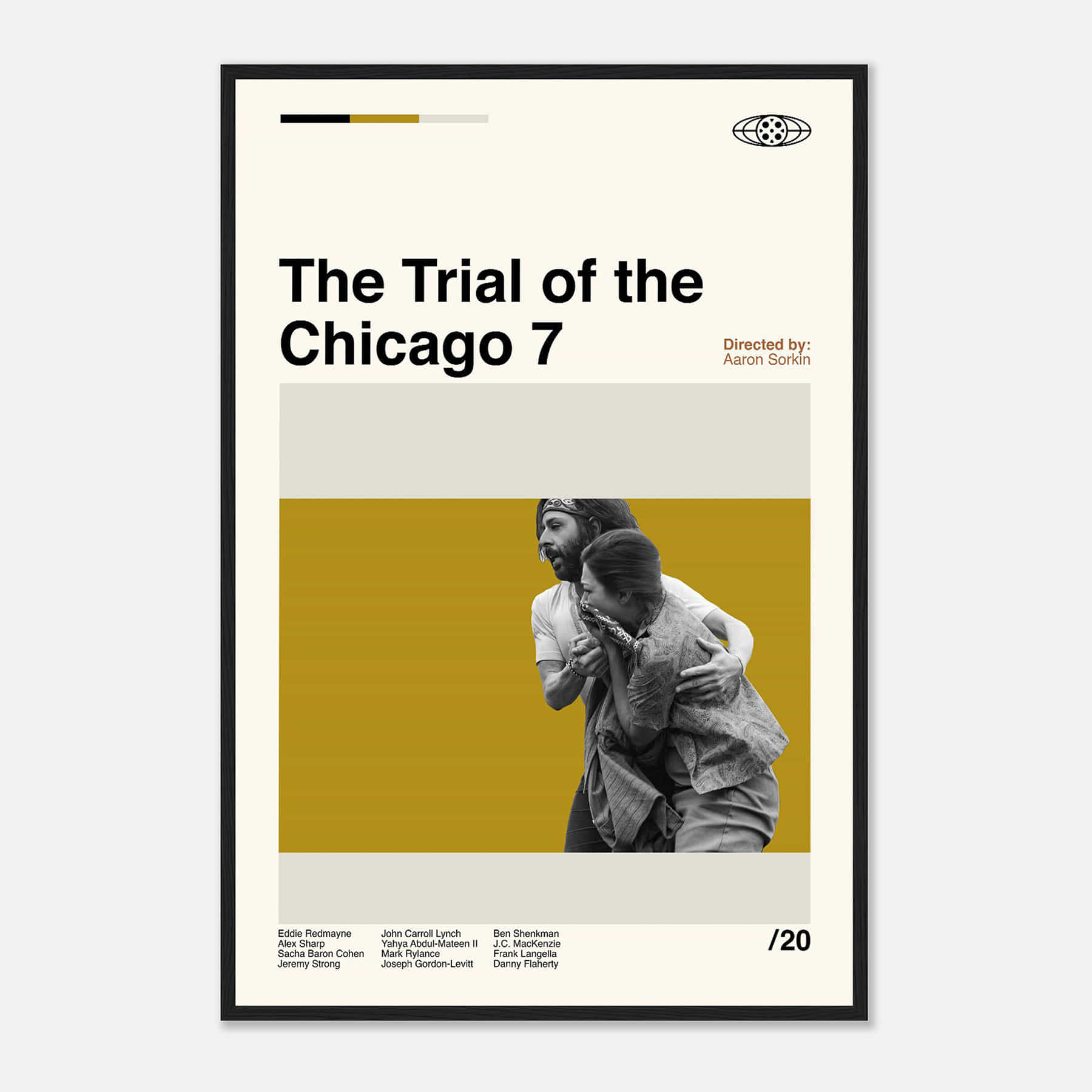 The Trial Of The Chicago 7 Poster, Retro Movie, Movie Poster - Citiesbox