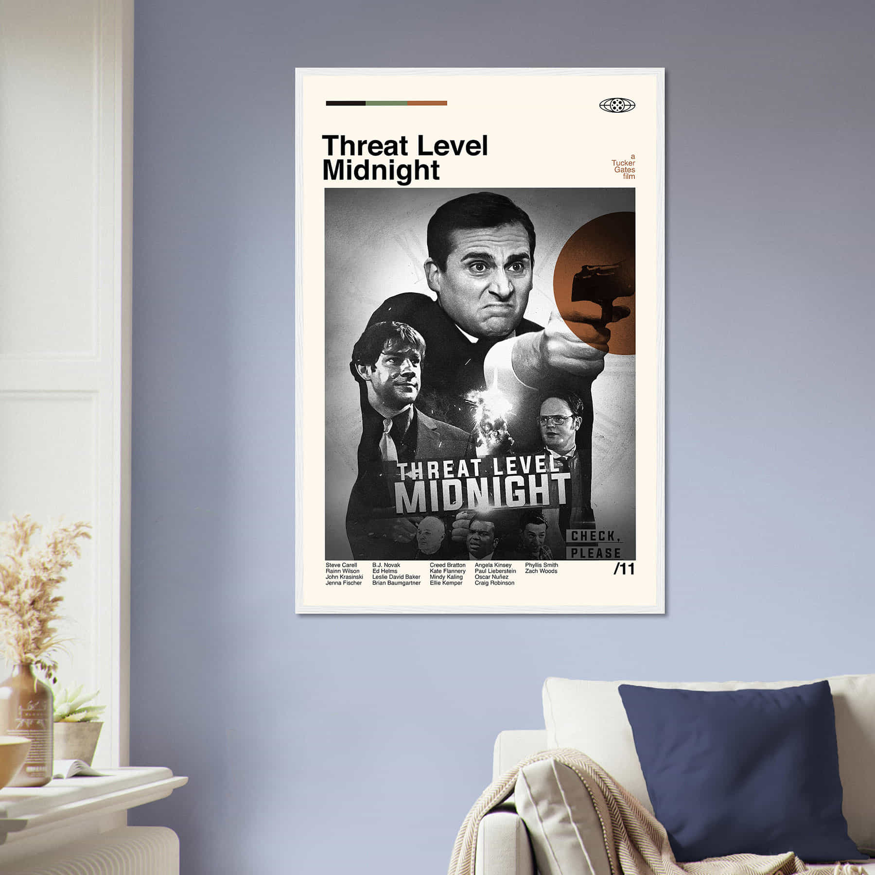 Threat Level Midnight Movie Poster Canvas - 12x18 Inch Office Wall Art ...