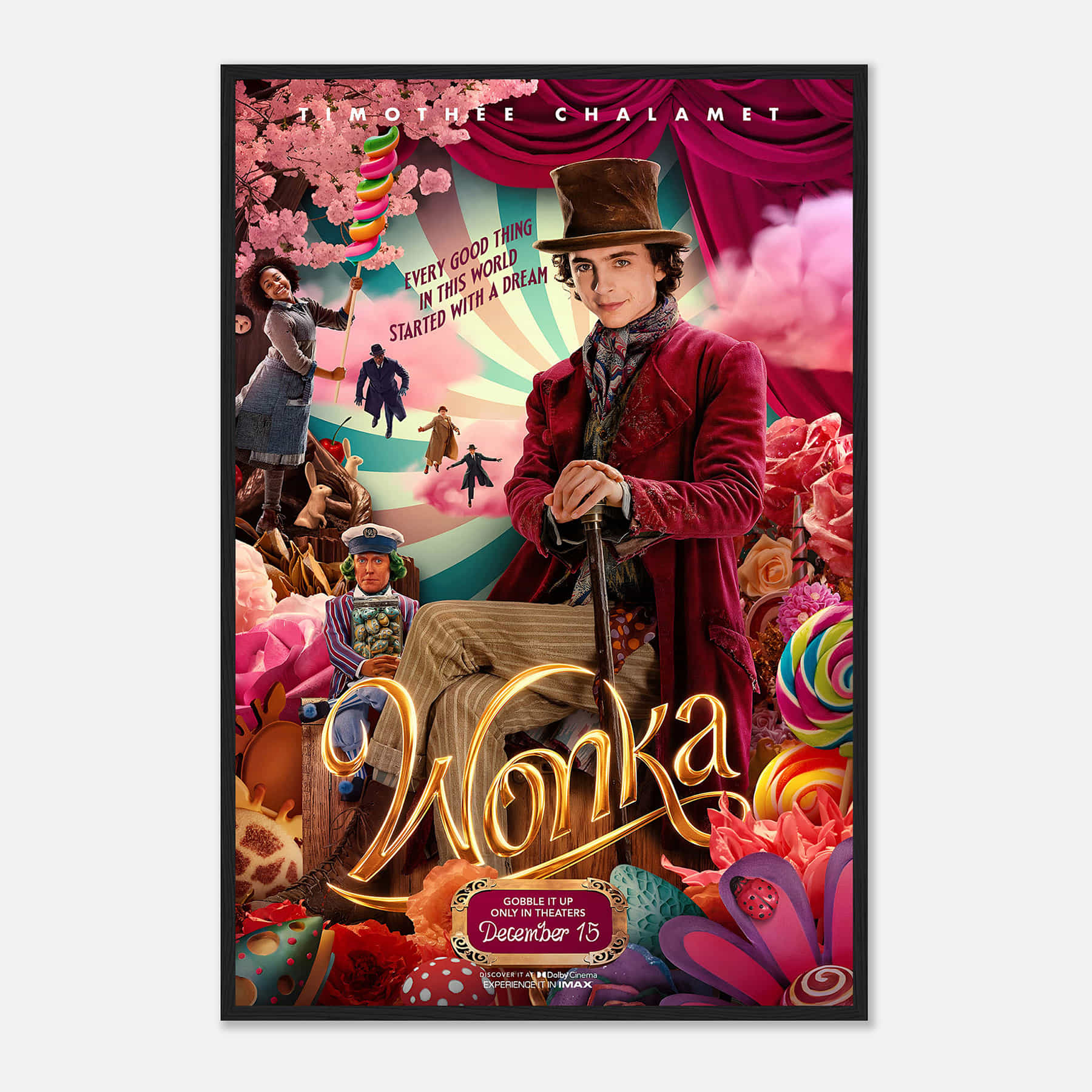 Wonka (2023) Movie Poster, Timothée Chalamet Classic Movie Poster ...