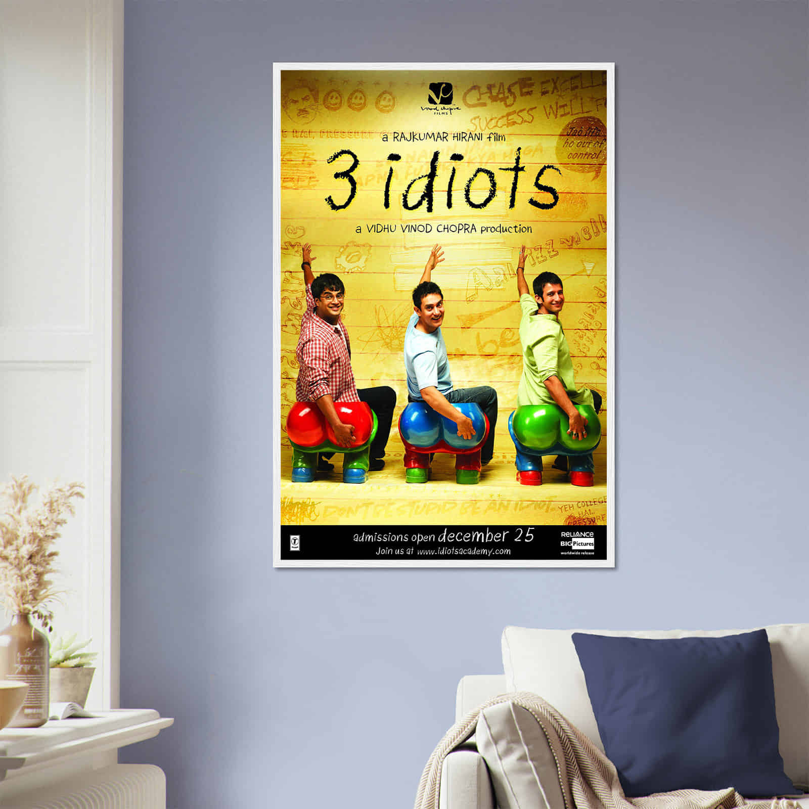 3 Idiots Movie Poster, 3 Idiots (2009) Indian Classic Movie Poster ...