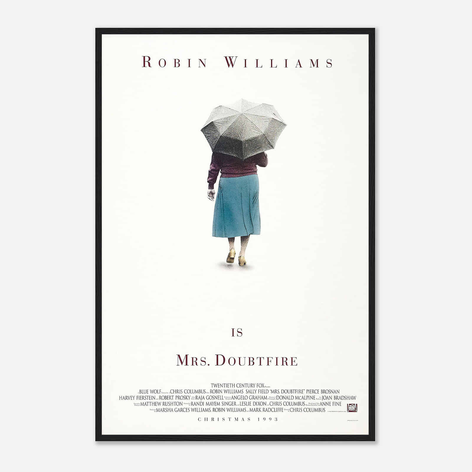 Mrs. Doubtfire Movie Poster, Mrs. Doubtfire Movie Poster for Gift ...