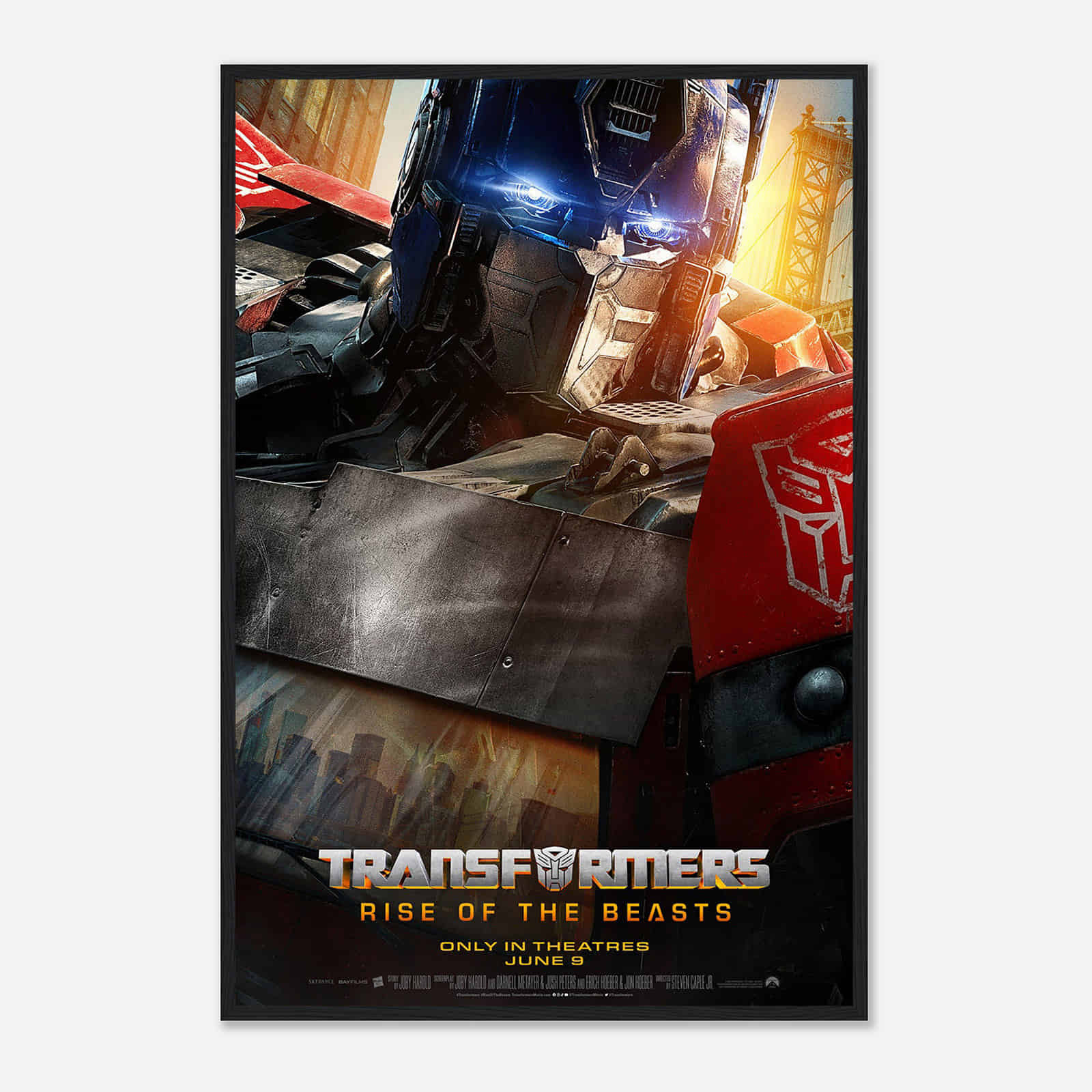 Transformers Rise of the Beasts Movie Poster, 2023 Transformers Optimus ...