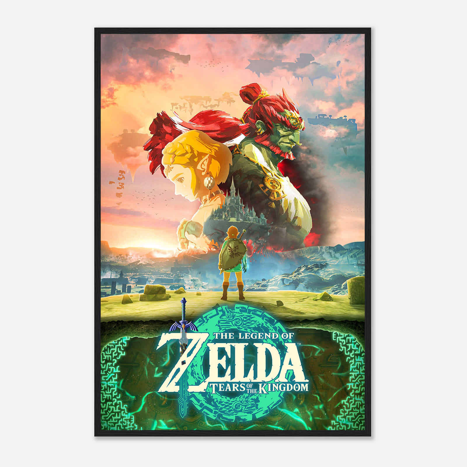 Zelda Retro Poster, Lengend Of Zelda Tears Of The Kingdom Poster ...