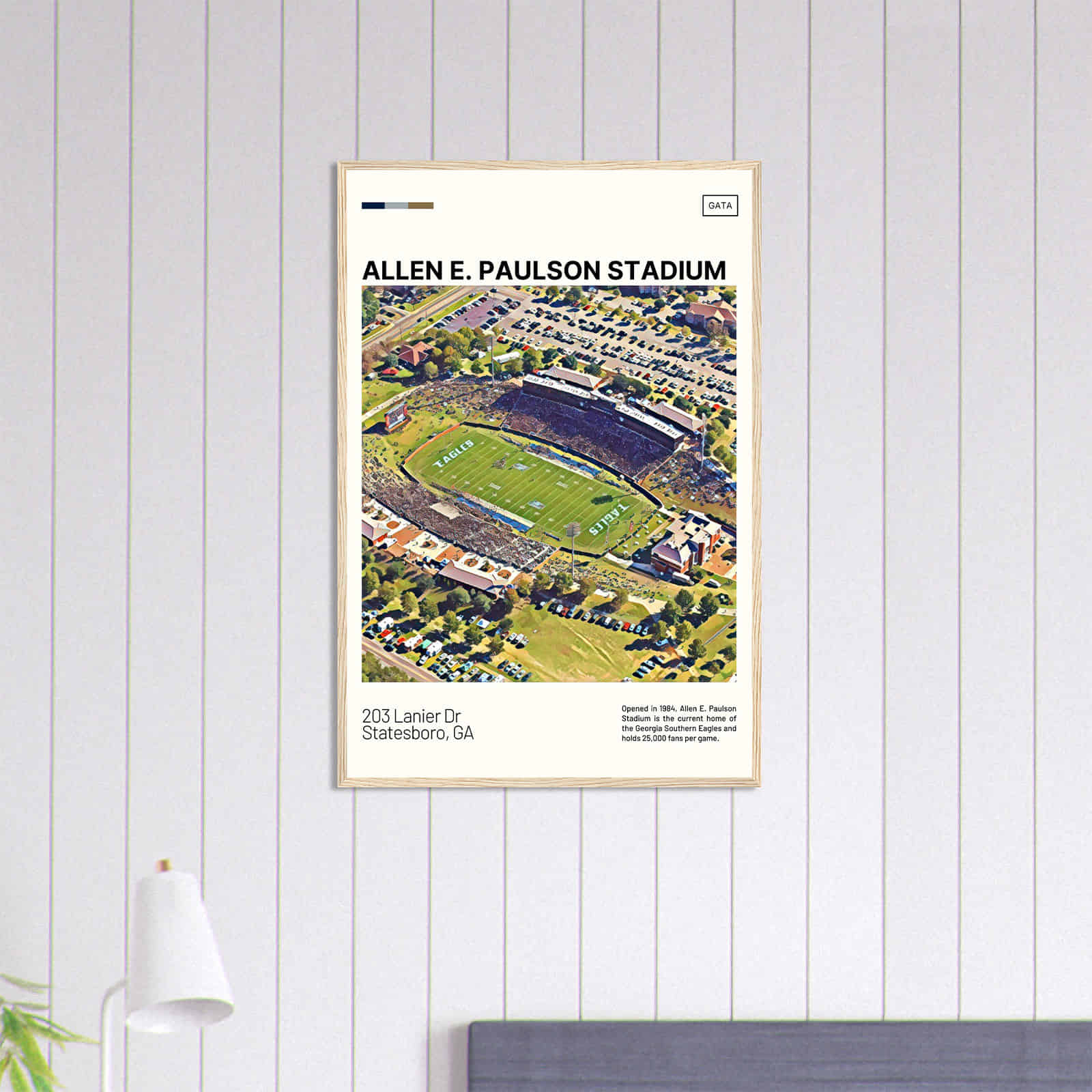 Allen E Paulson Stadium Digital Oil Painting Poster Print - Citiesbox