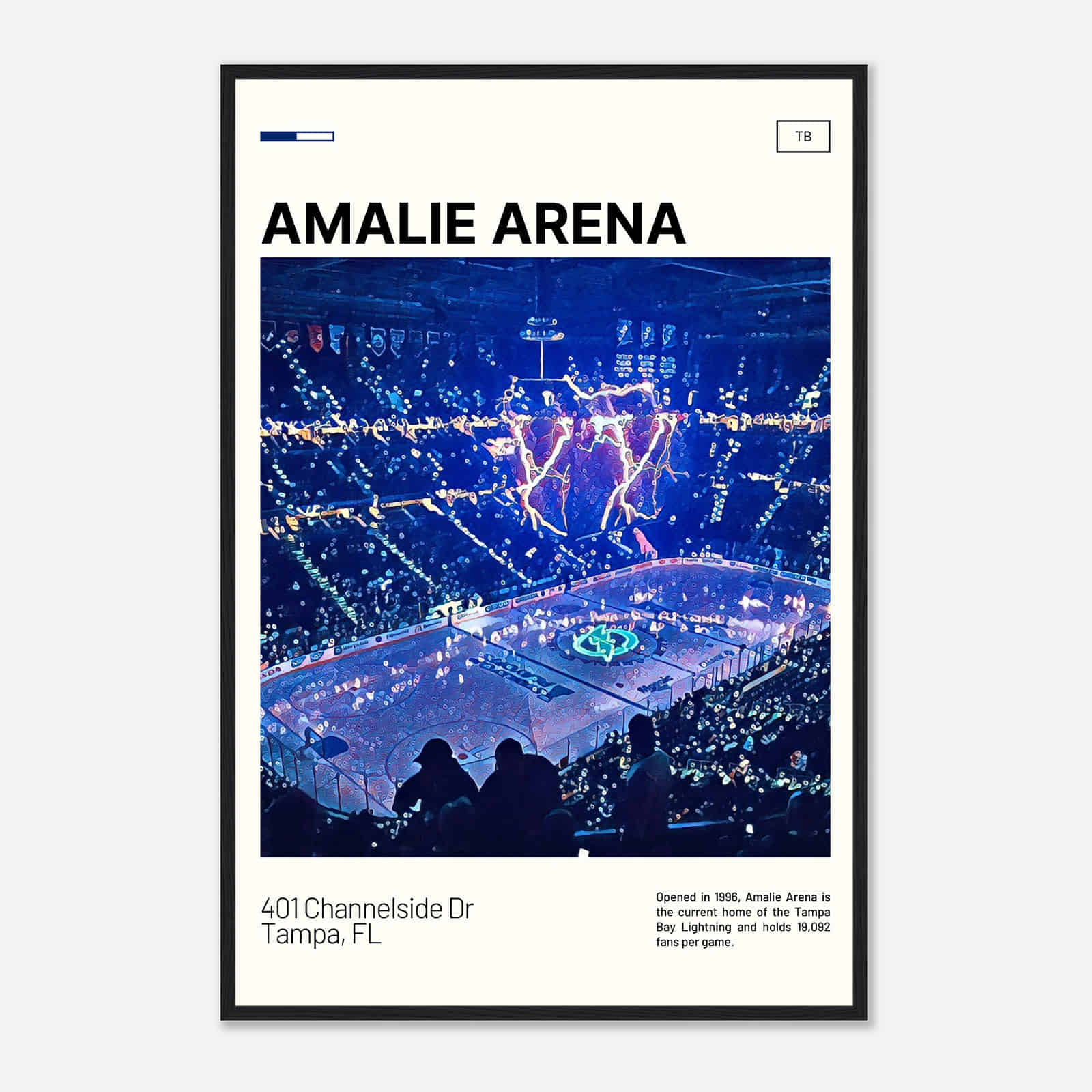 Amalie Arena Digital Oil Painting Poster Print - Citiesbox