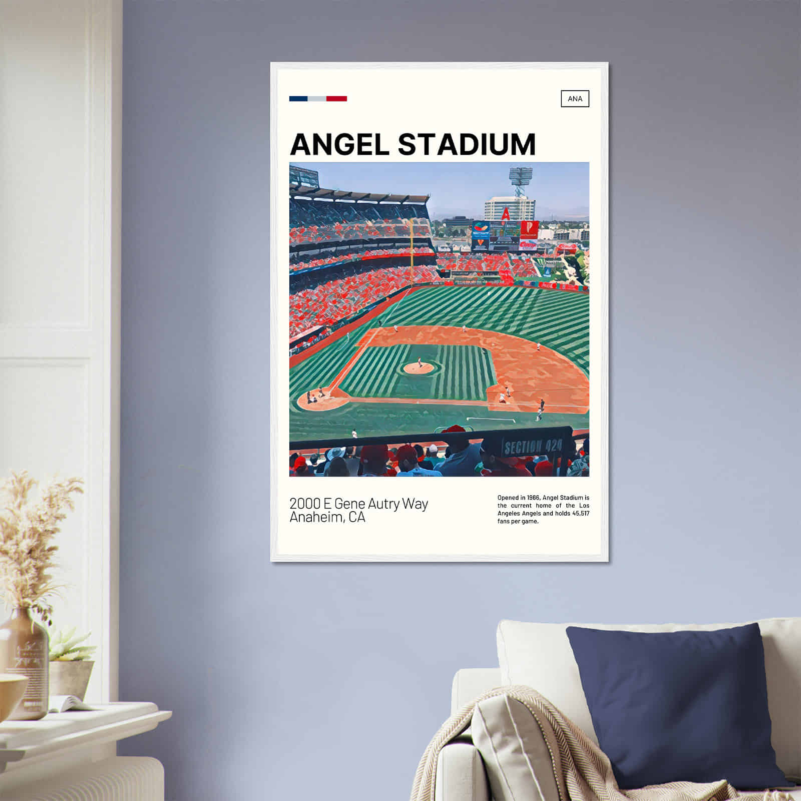 Angel Stadium Digital Oil Painting Poster Print - Citiesbox