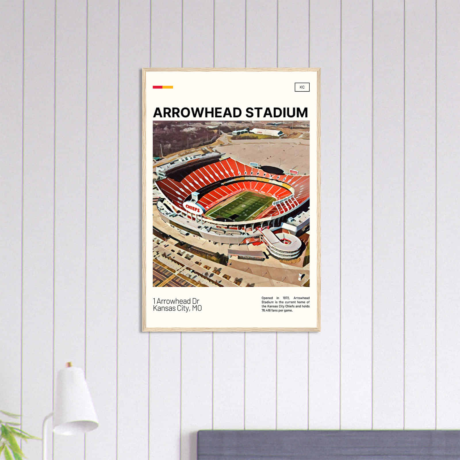 Arrowhead Stadium Digital Oil Painting Poster Print - Citiesbox