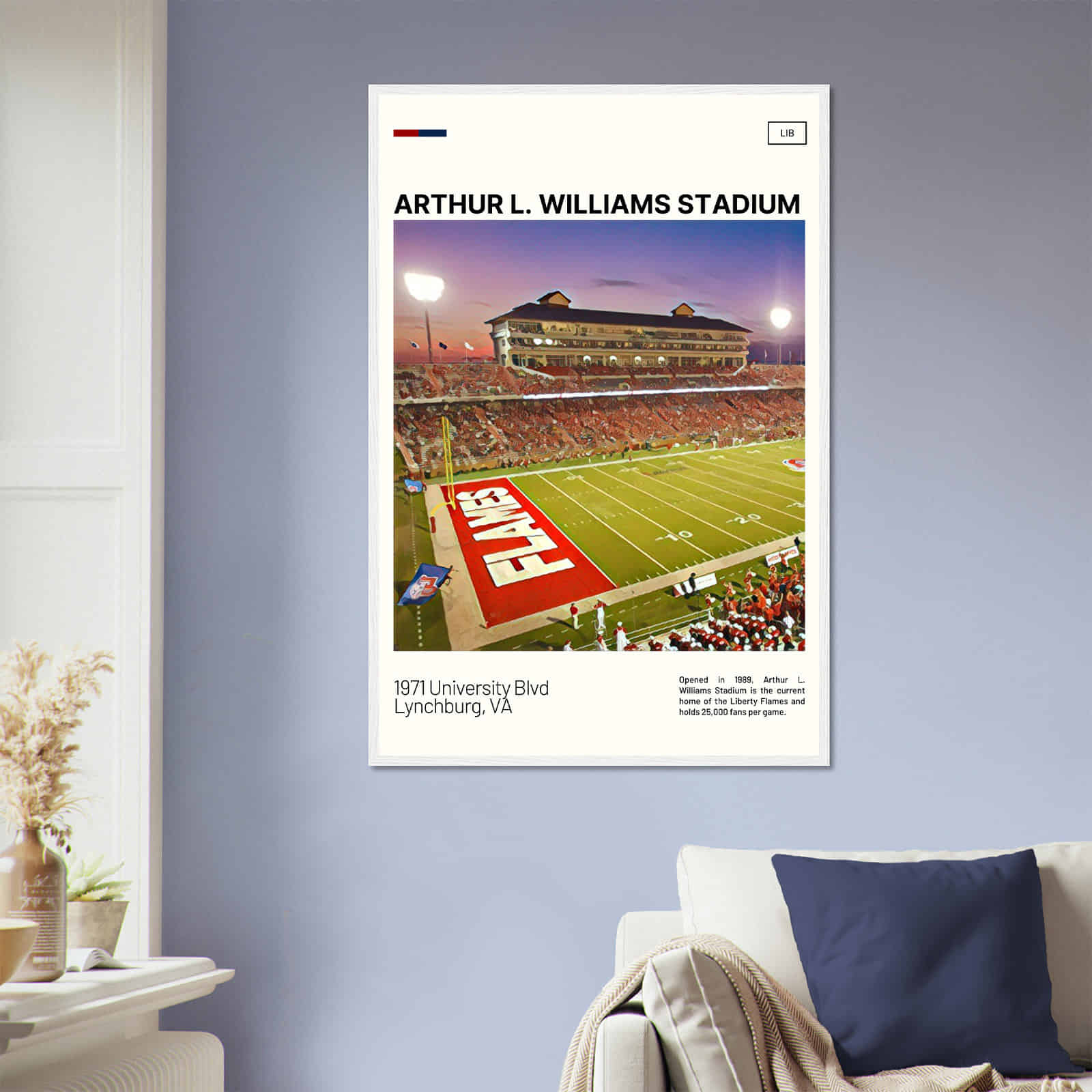 Arthur L Williams Stadium Digital Oil Painting Poster Print - Citiesbox