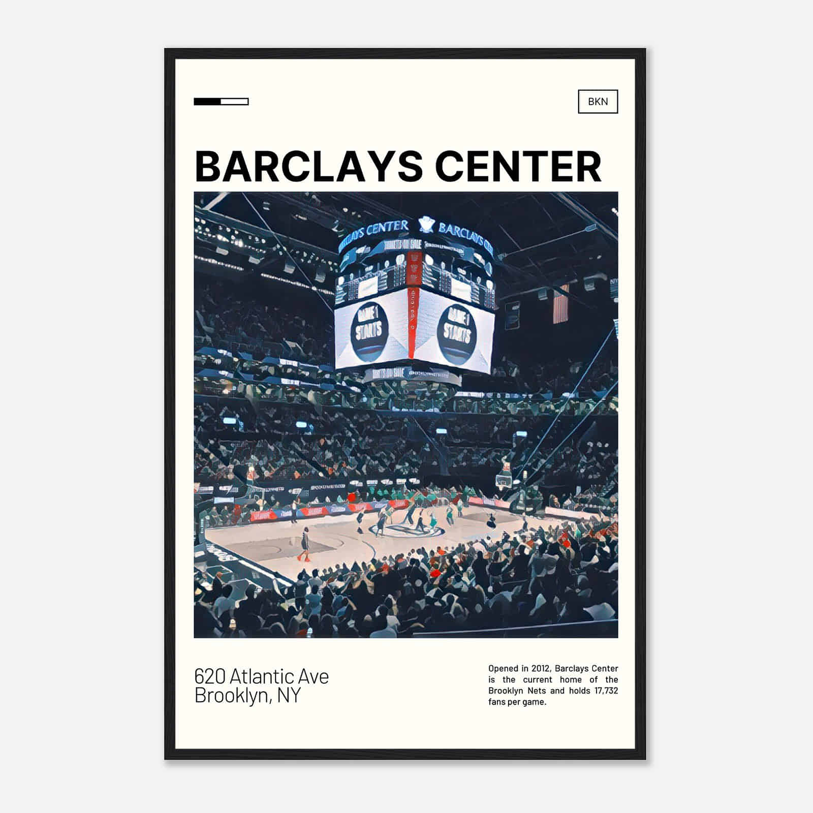 Barclays Center Digital Oil Painting Poster Print - Citiesbox