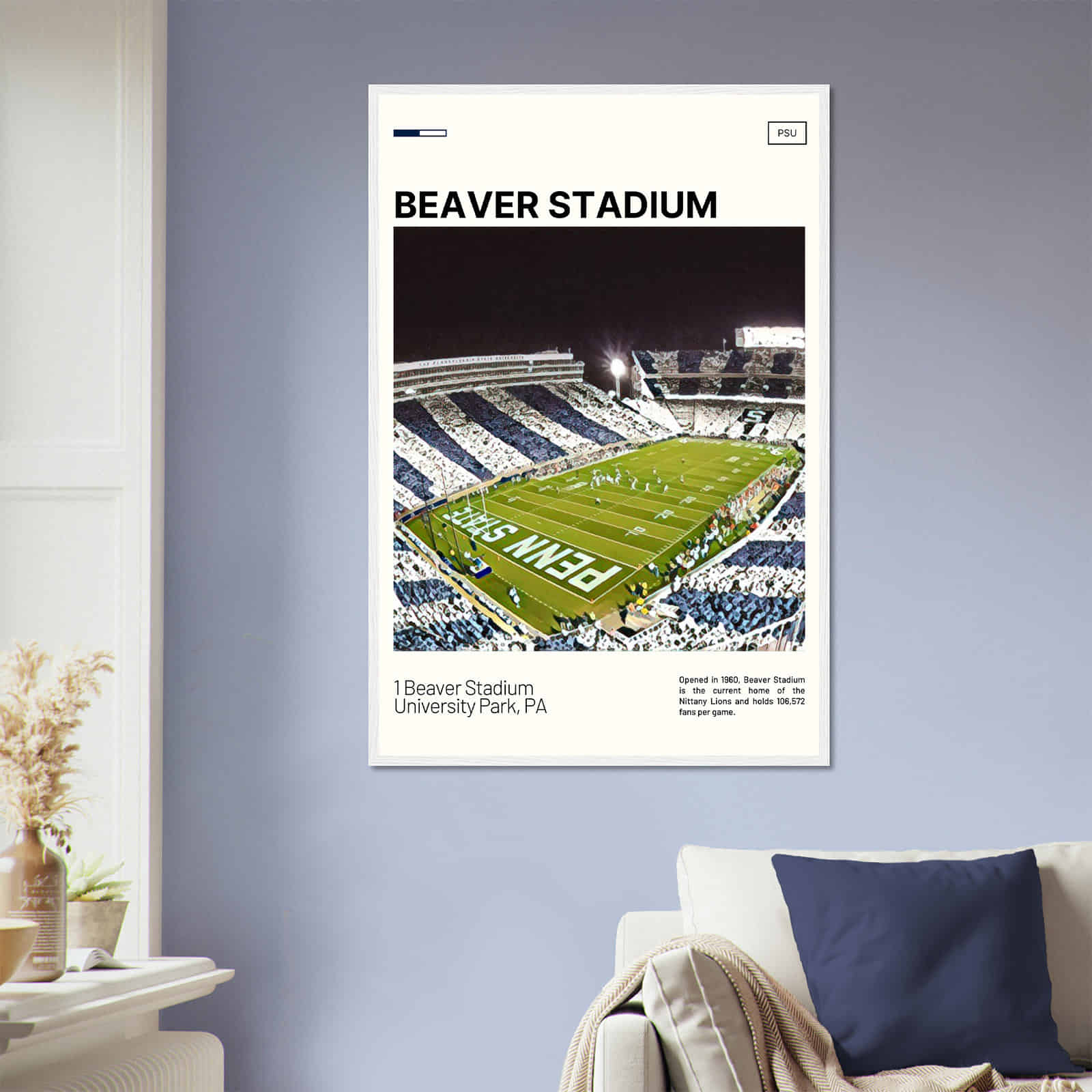 Beaver Stadium Digital Oil Painting Poster Print - Citiesbox