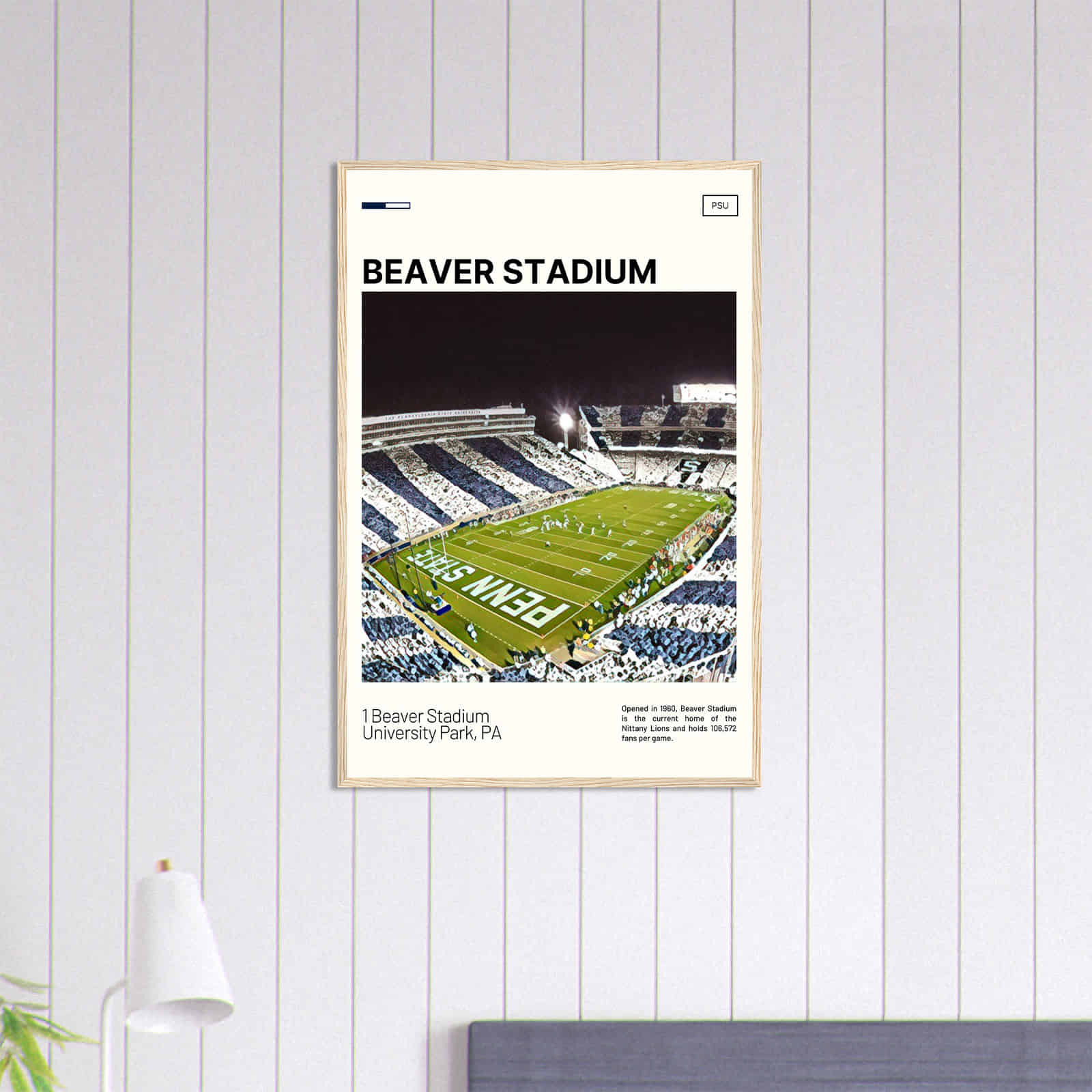 Beaver Stadium Digital Oil Painting Poster Print - Citiesbox