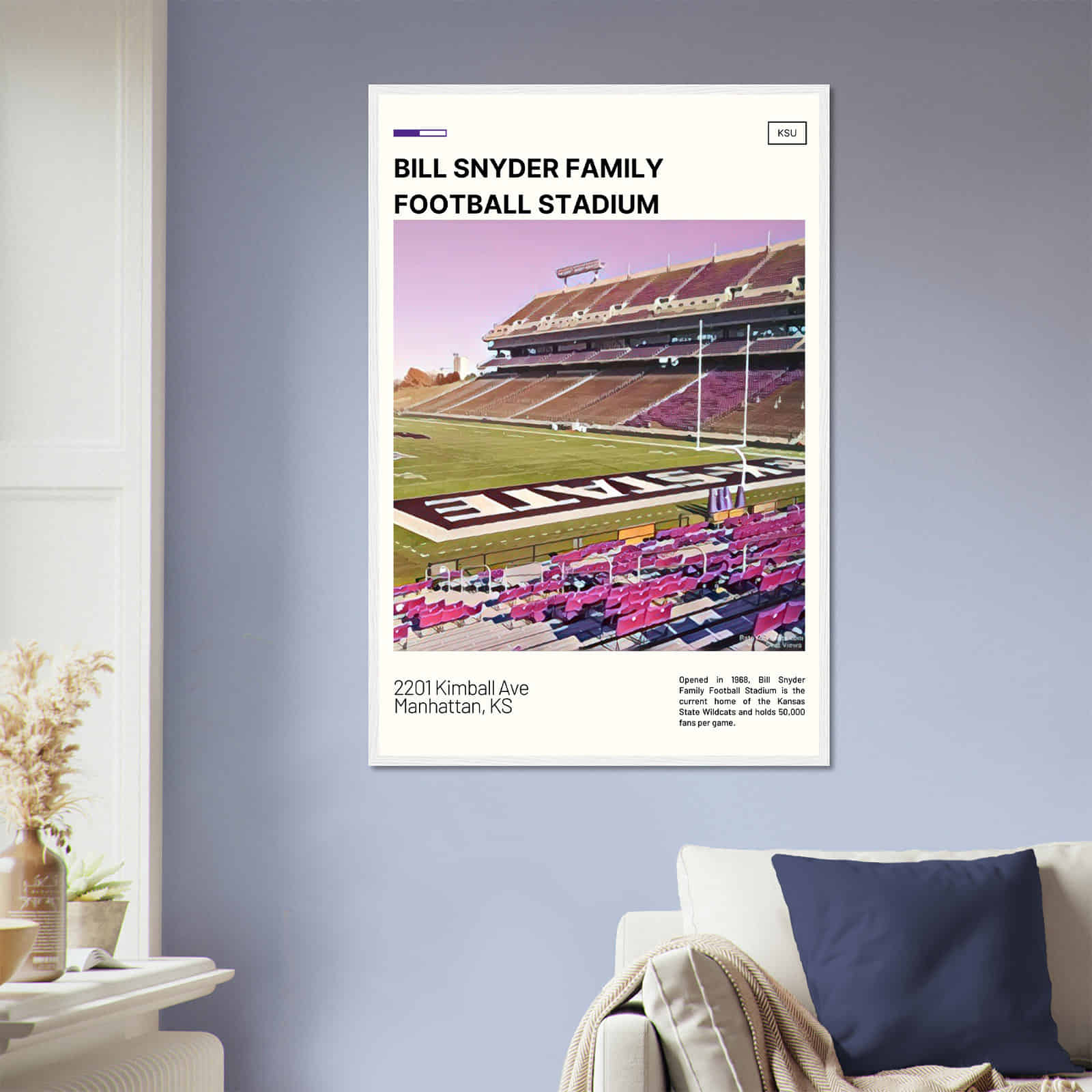 Bill Snyder Family Football Stadium Digital Oil Painting Poster Print ...