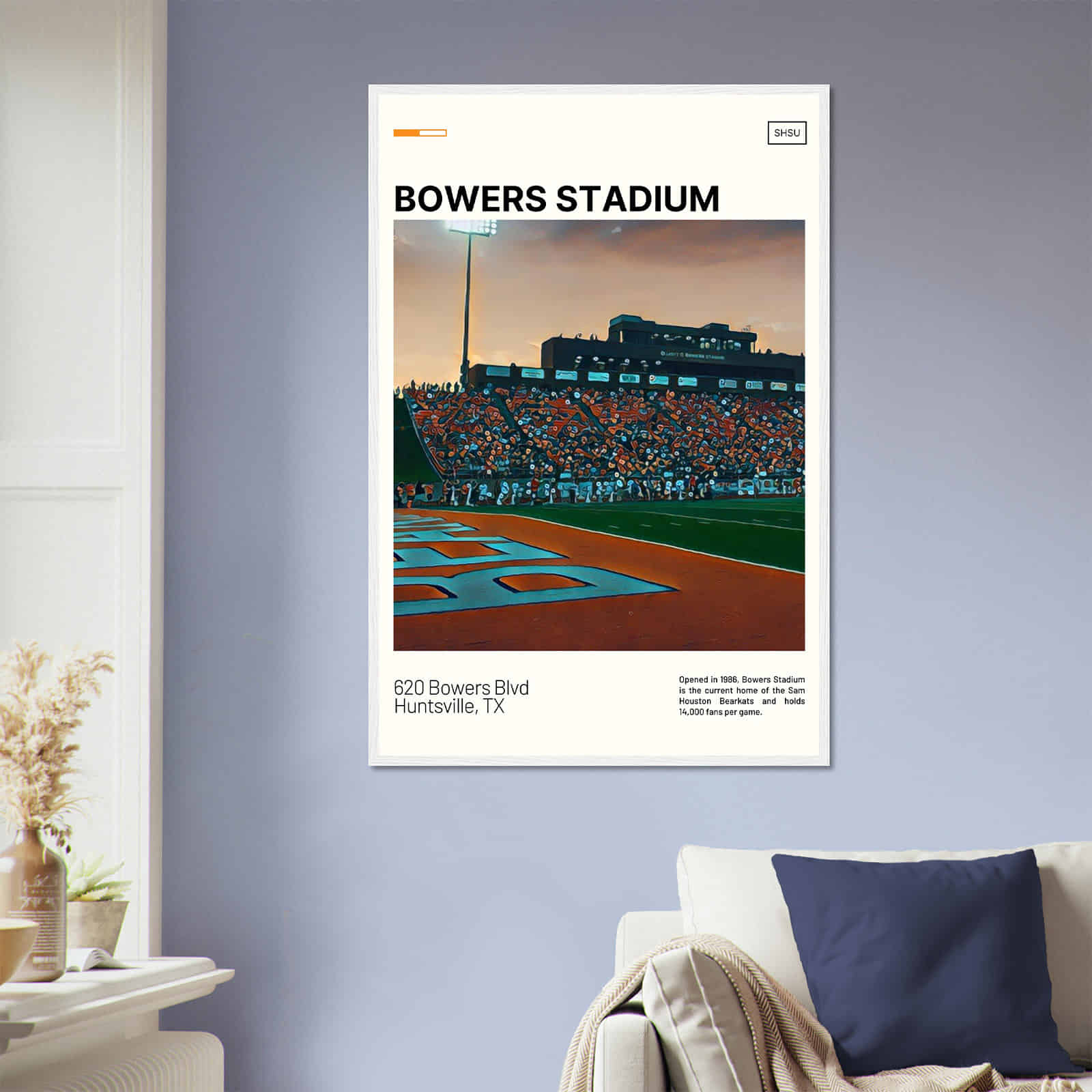 Bowers Stadium Digital Oil Painting Poster Print - Citiesbox