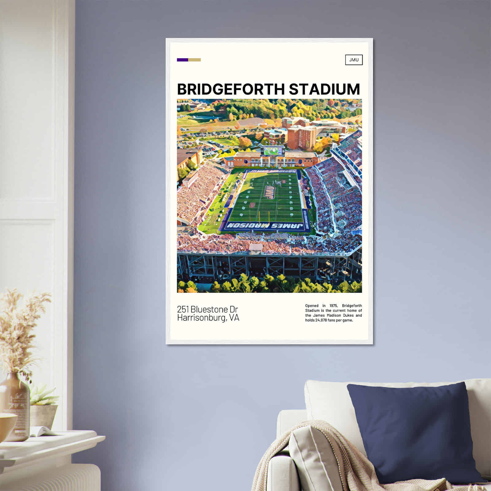 Bridgeforth Stadium Digital Oil Painting Poster Print - Citiesbox