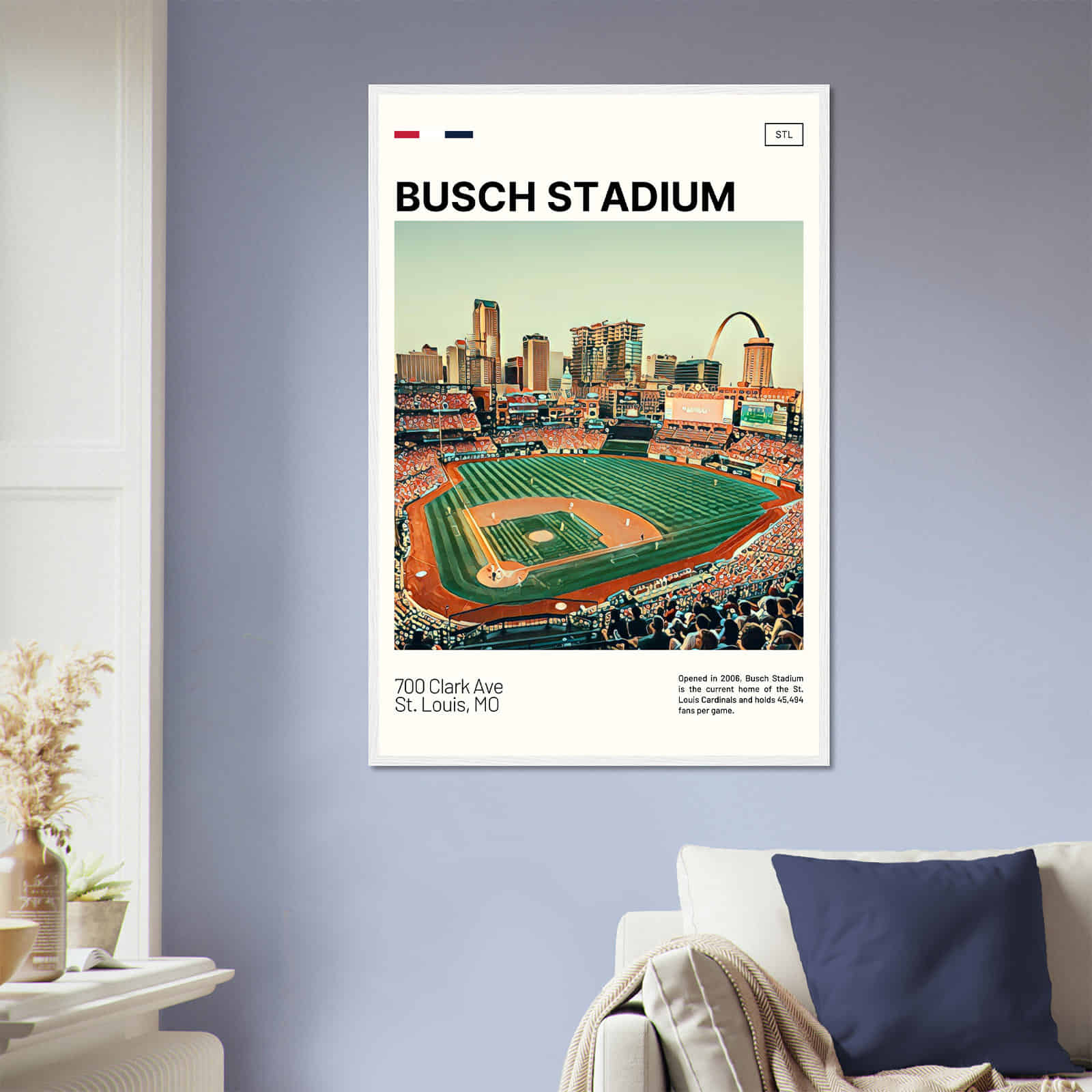 Busch Stadium Digital Oil Painting Poster Print - Citiesbox