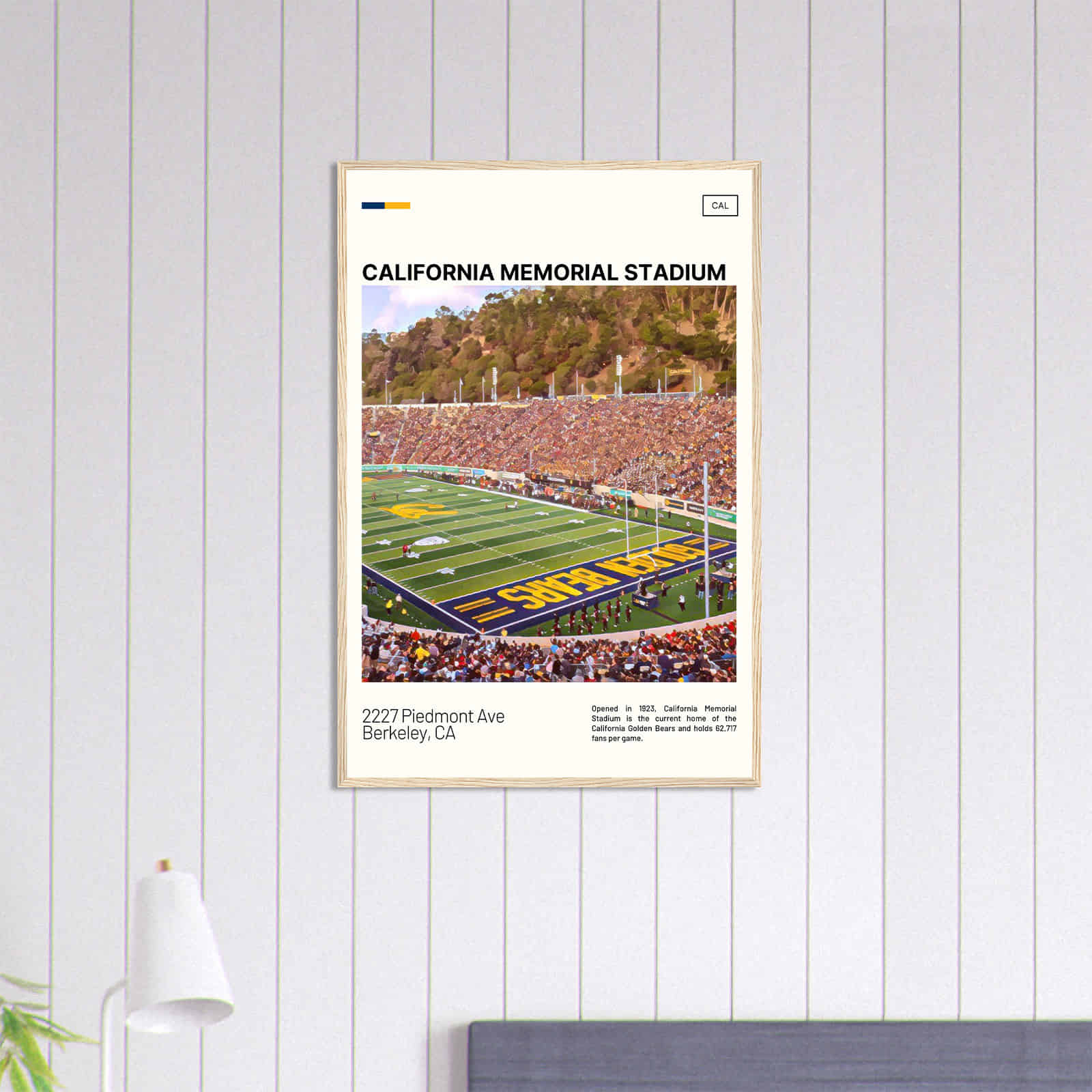 California Memorial Stadium Digital Oil Painting Poster Print - Citiesbox
