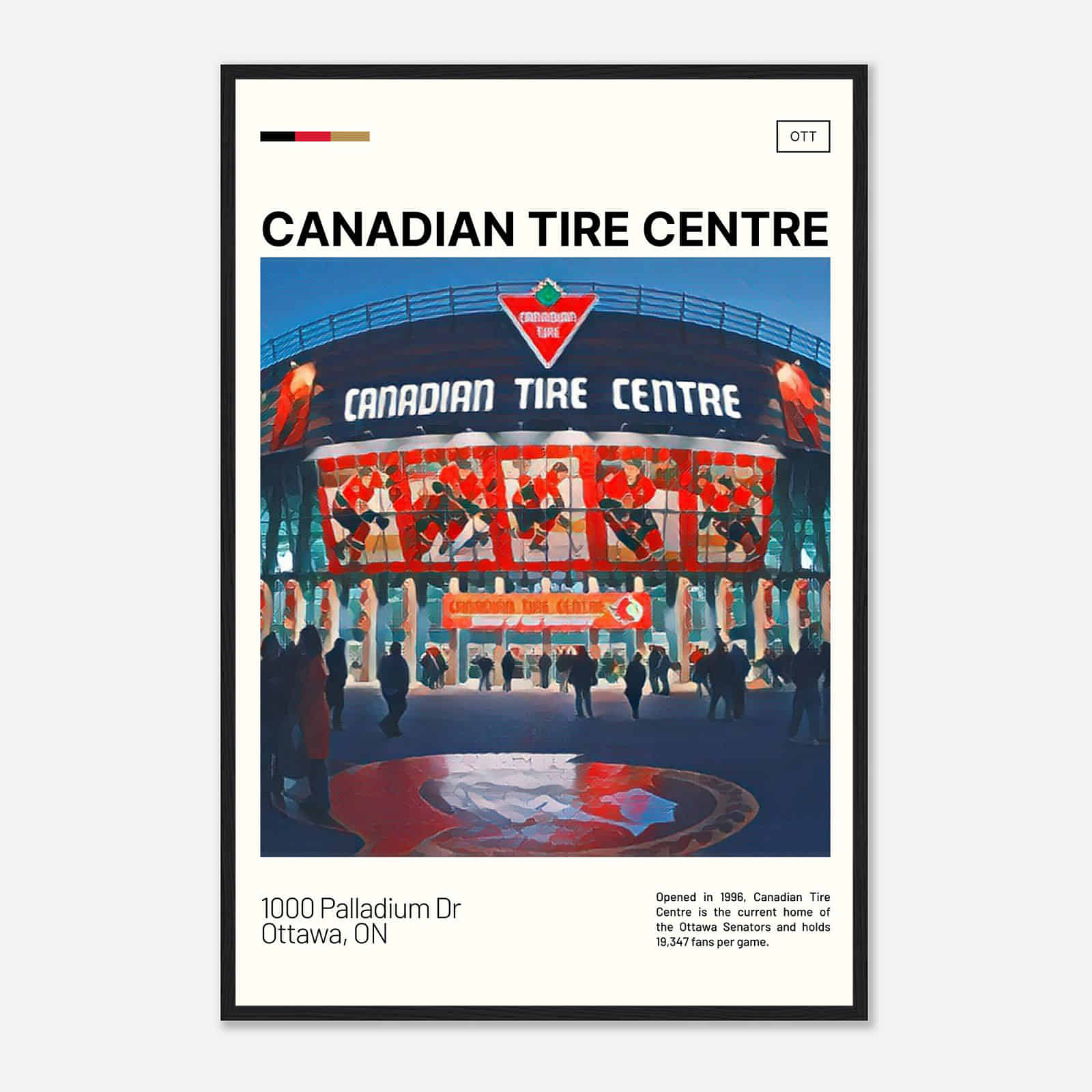 Canadian Tire Centre Digital Oil Painting Poster Print - Citiesbox