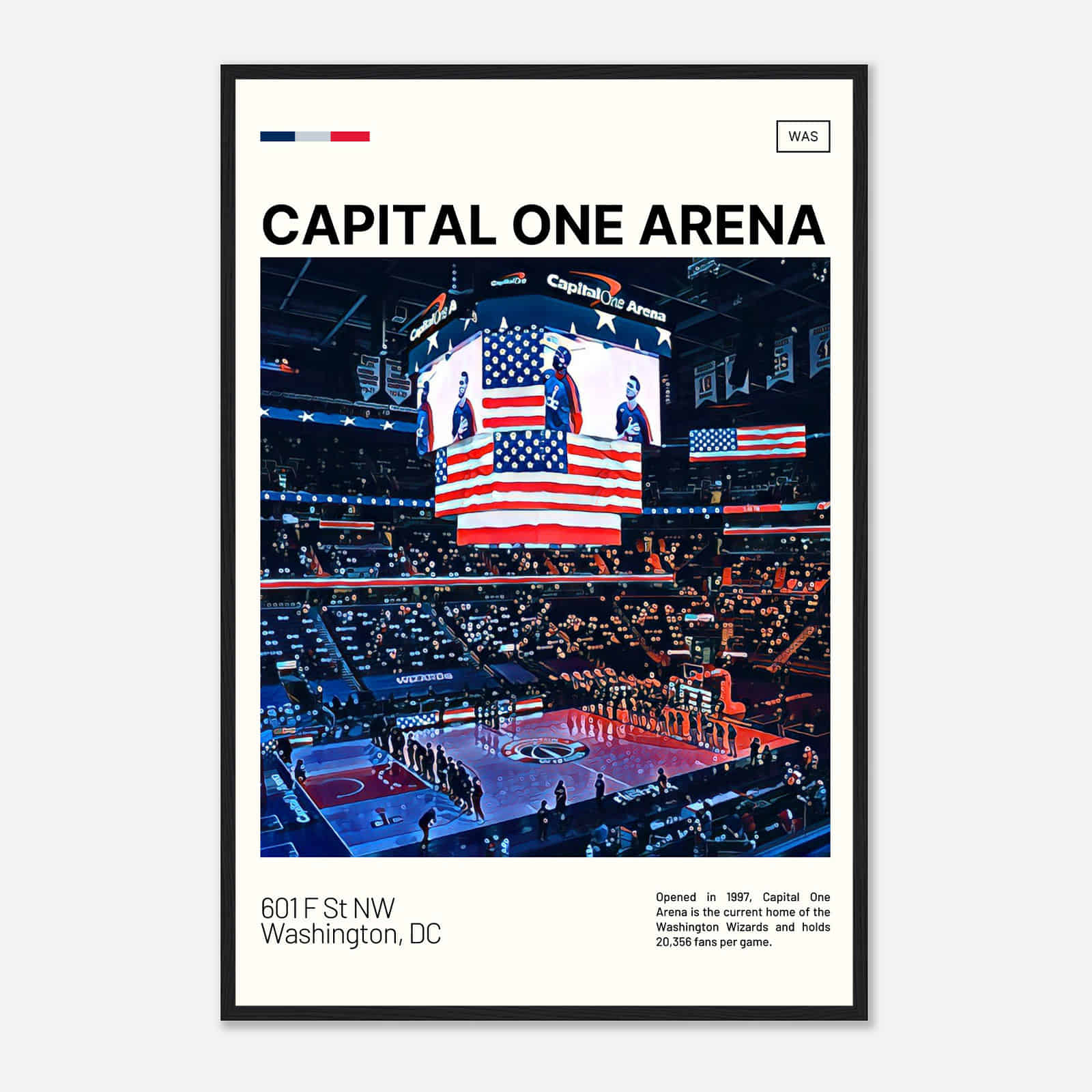 Capital One Arena Digital Oil Painting Poster Print - Citiesbox