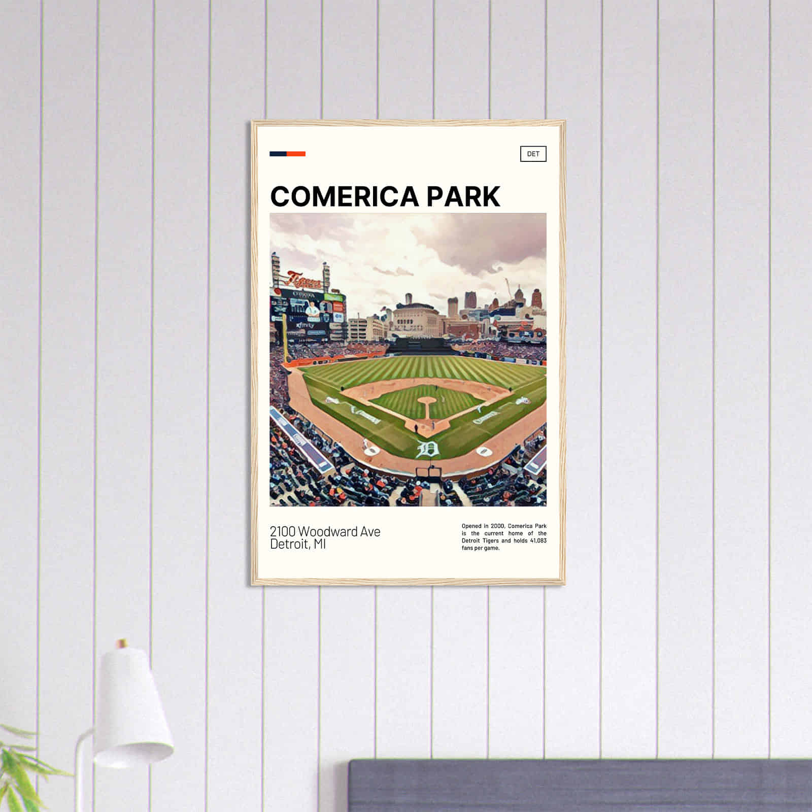 Comerica Park Digital Oil Painting Poster Print - Citiesbox