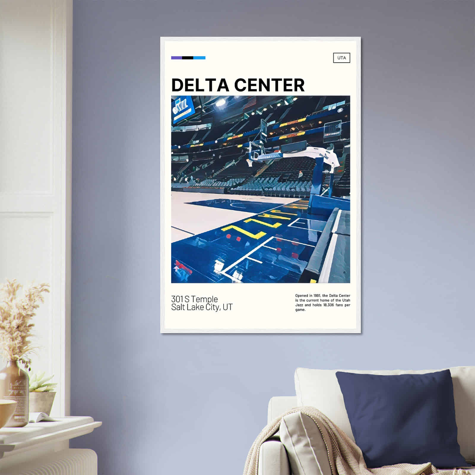 Delta Center Digital Oil Painting Poster Print - Citiesbox