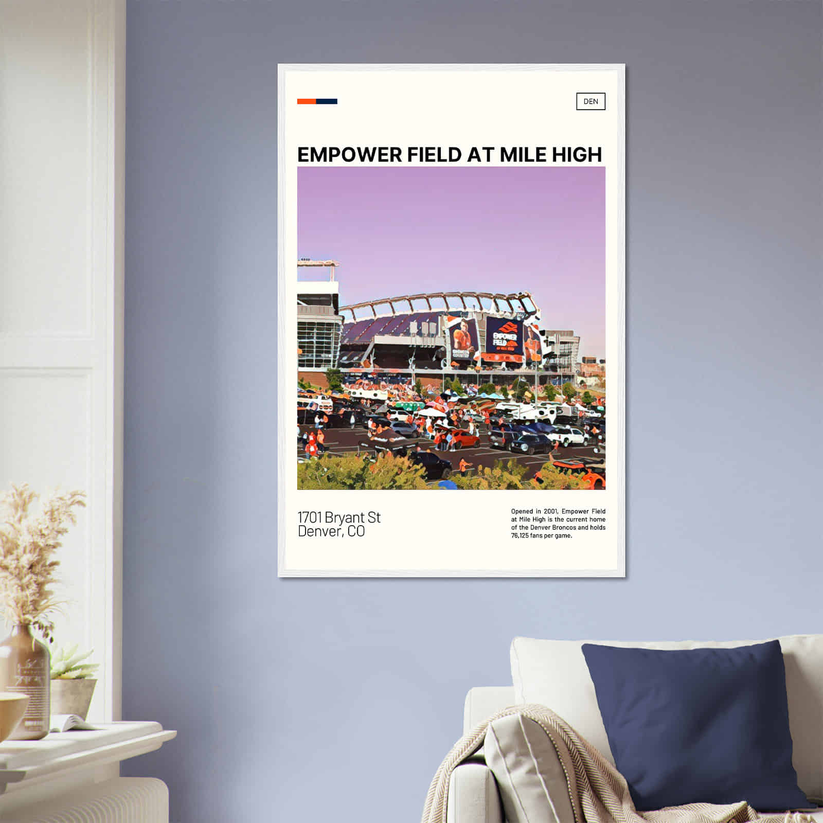 Empower Field at Mile High Stadium Digital Oil Painting Poster Print ...