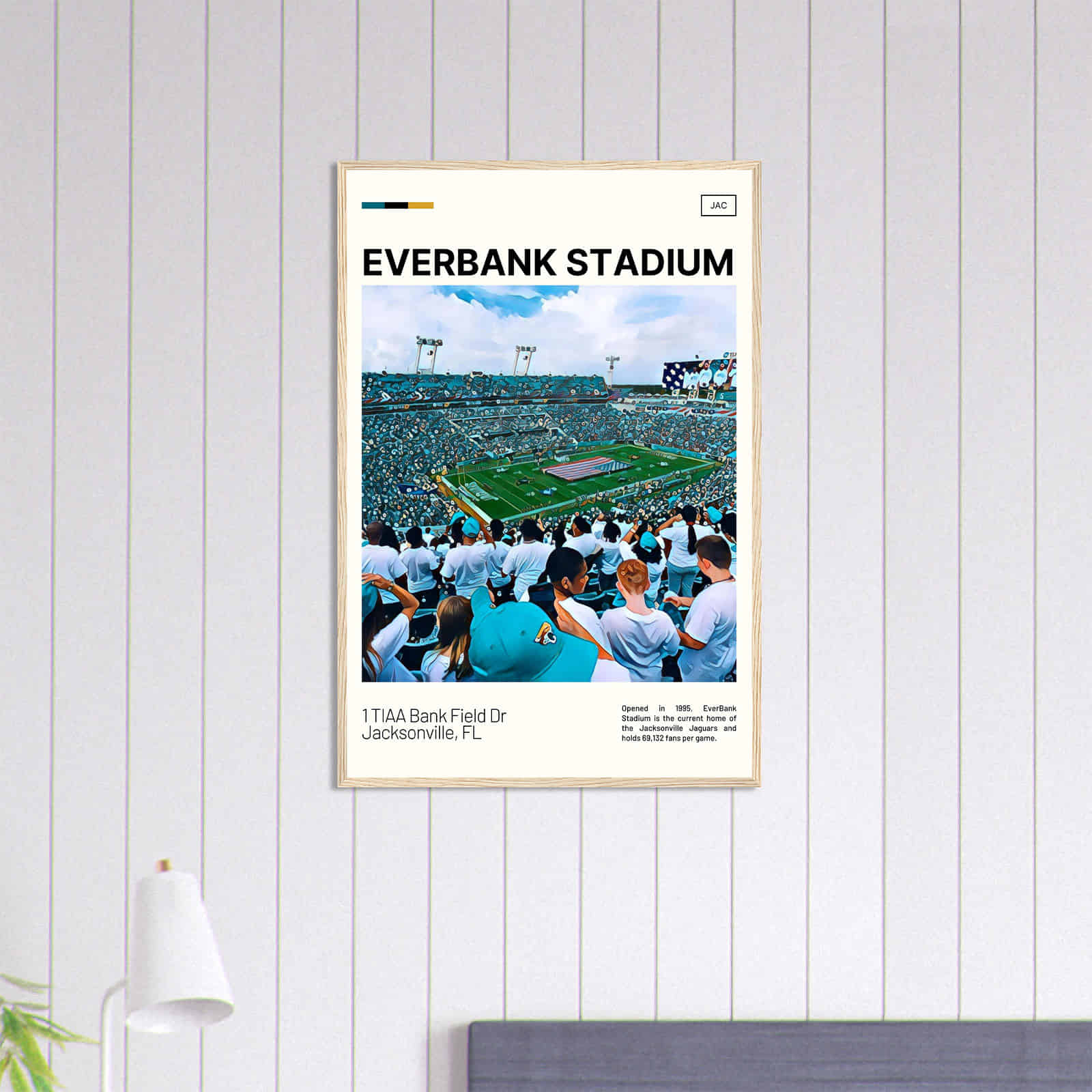 EverBank Stadium Field Digital Oil Painting Poster Print - Citiesbox
