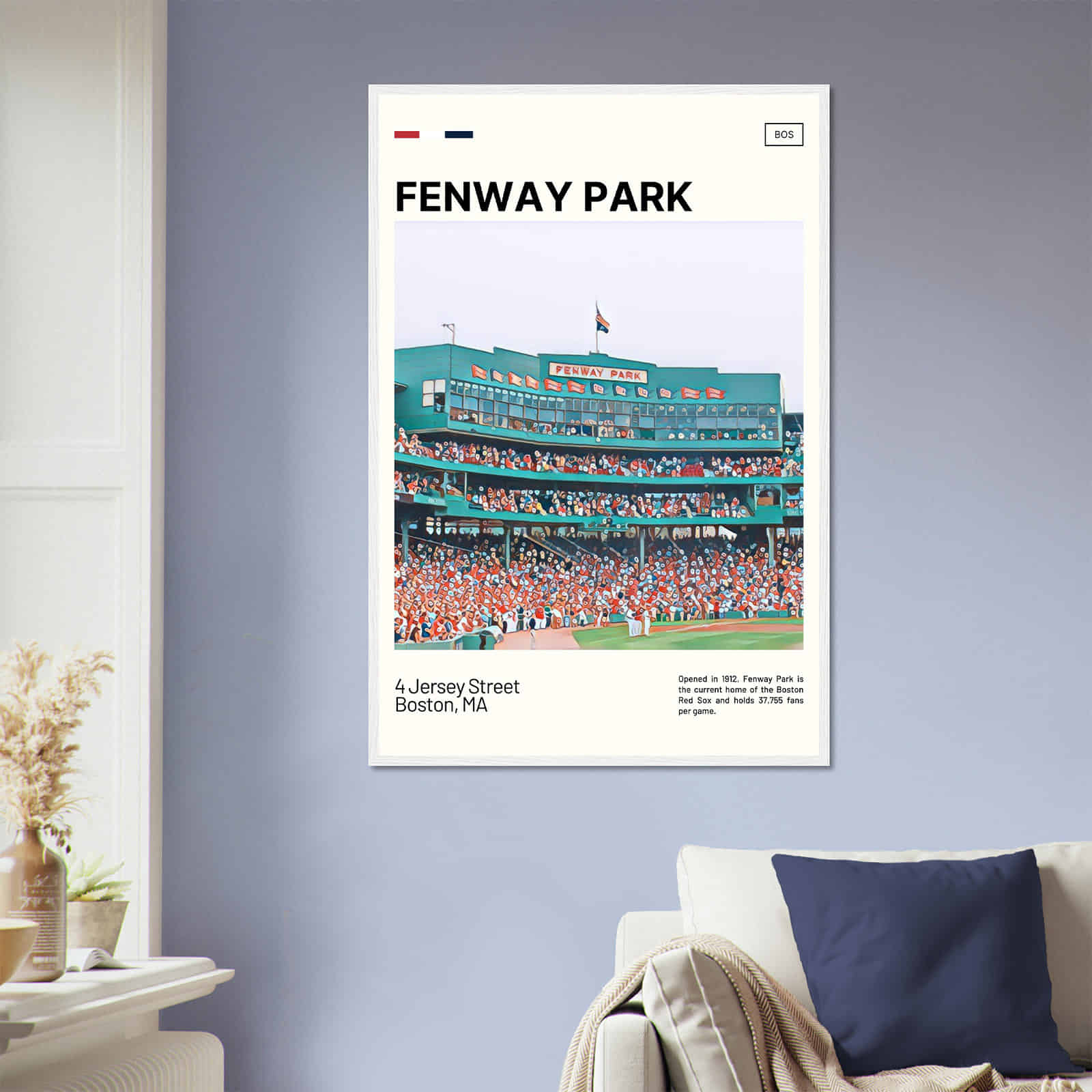 Fenway Park Home Backdrop Digital Oil Painting Poster Print - Citiesbox