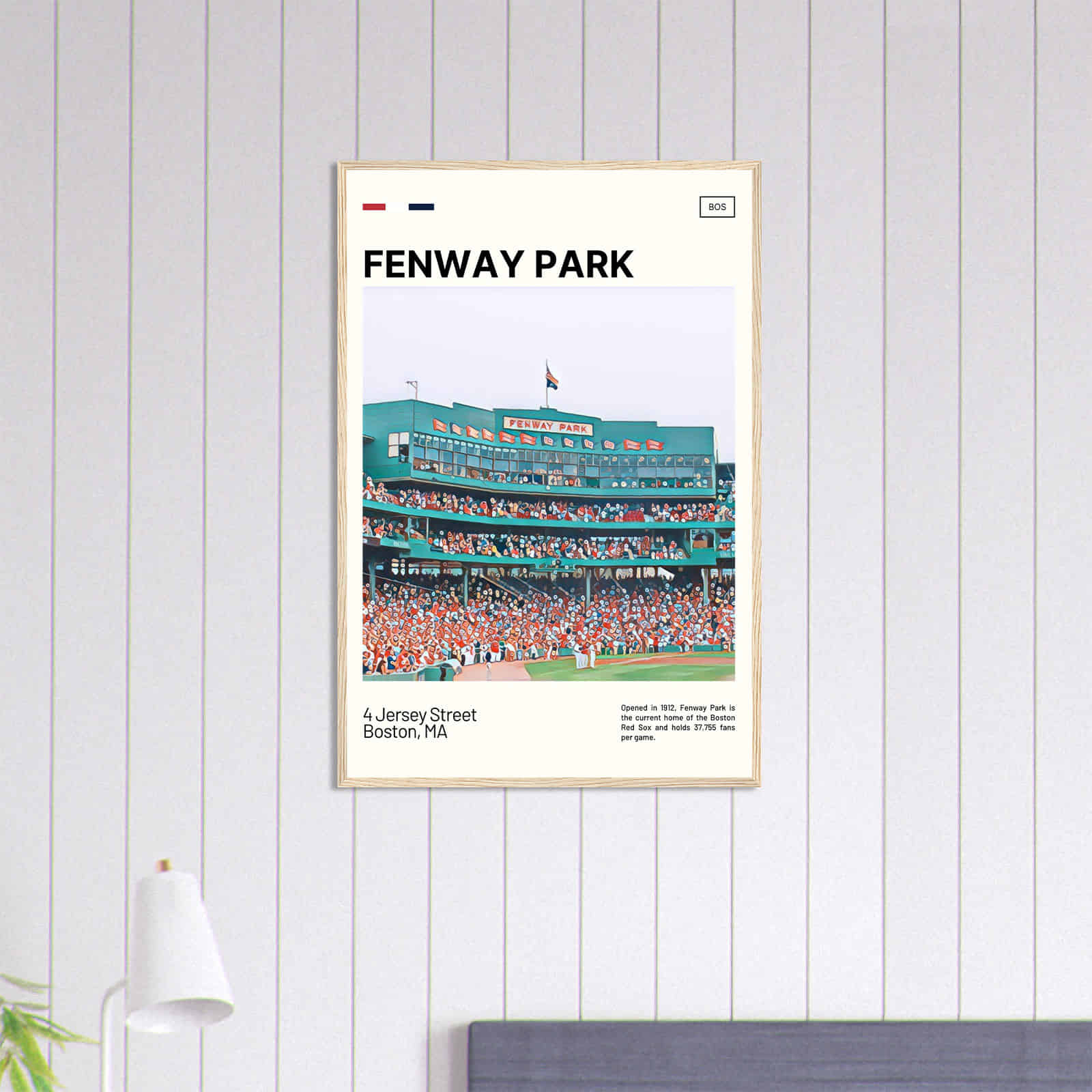 Fenway Park Home Backdrop Digital Oil Painting Poster Print - Citiesbox