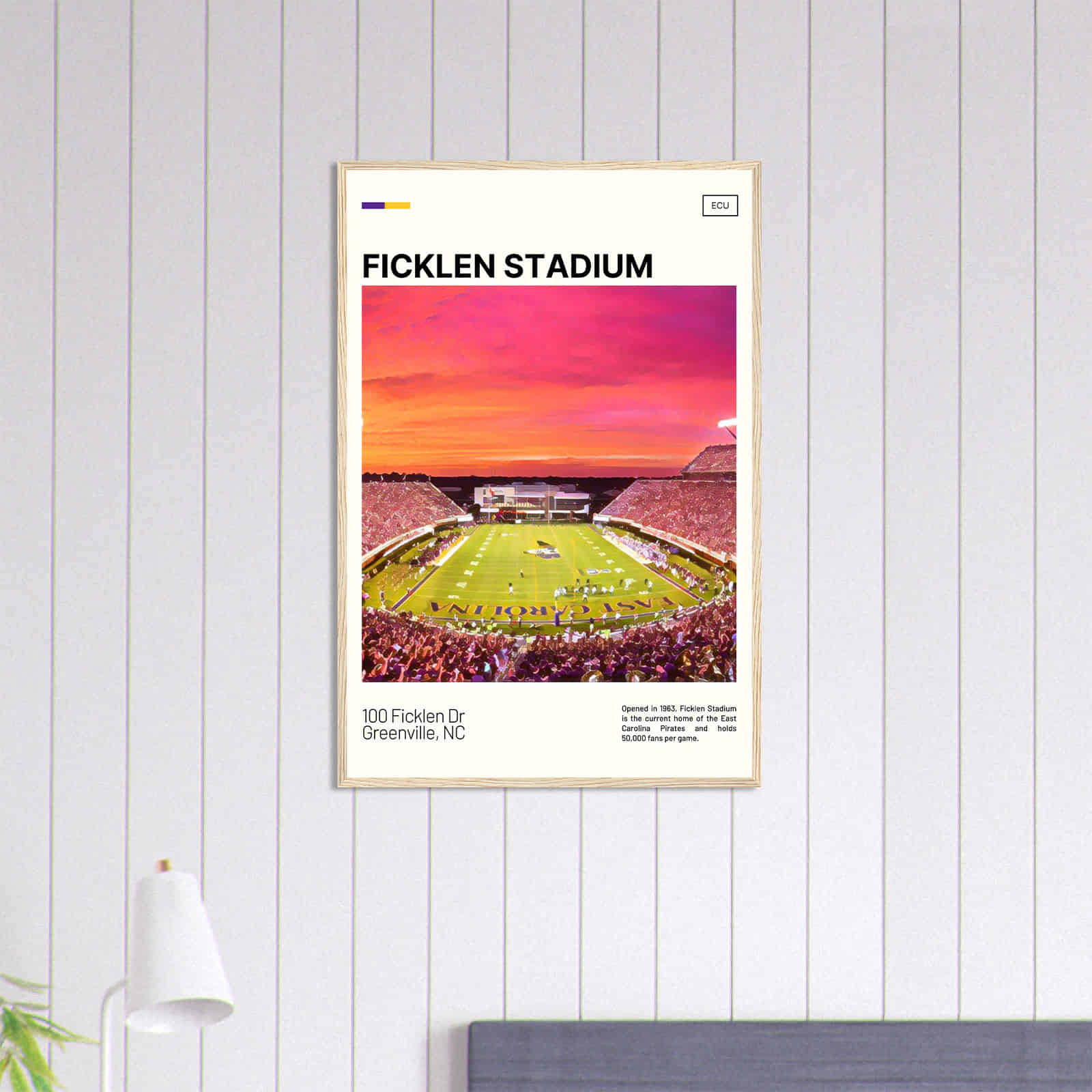Ficklen Stadium Digital Oil Painting Poster Print - Citiesbox