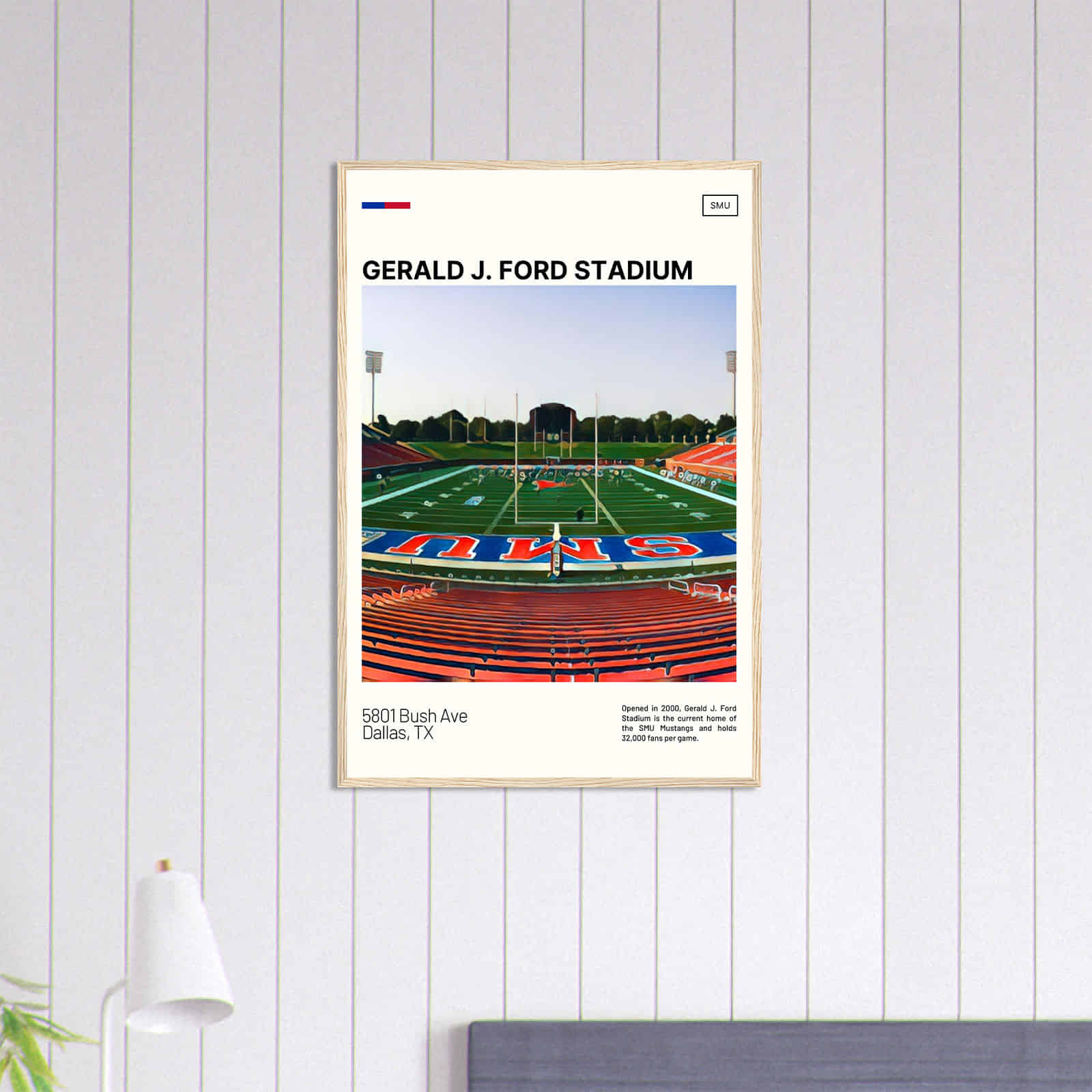 Gerald J. Ford Stadium Digital Oil Painting Poster Print - Citiesbox