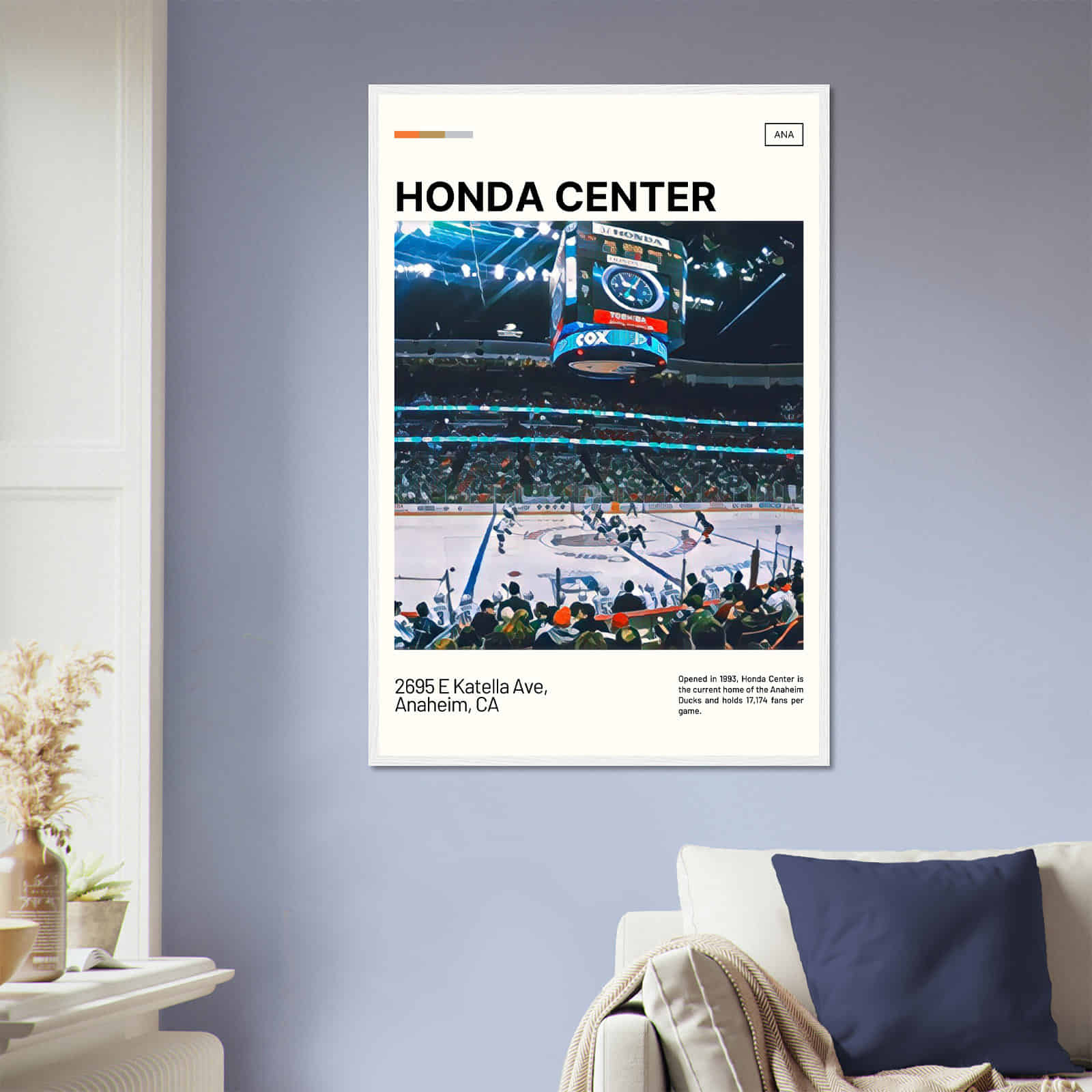 Honda Center Digital Oil Painting Poster Print - Citiesbox