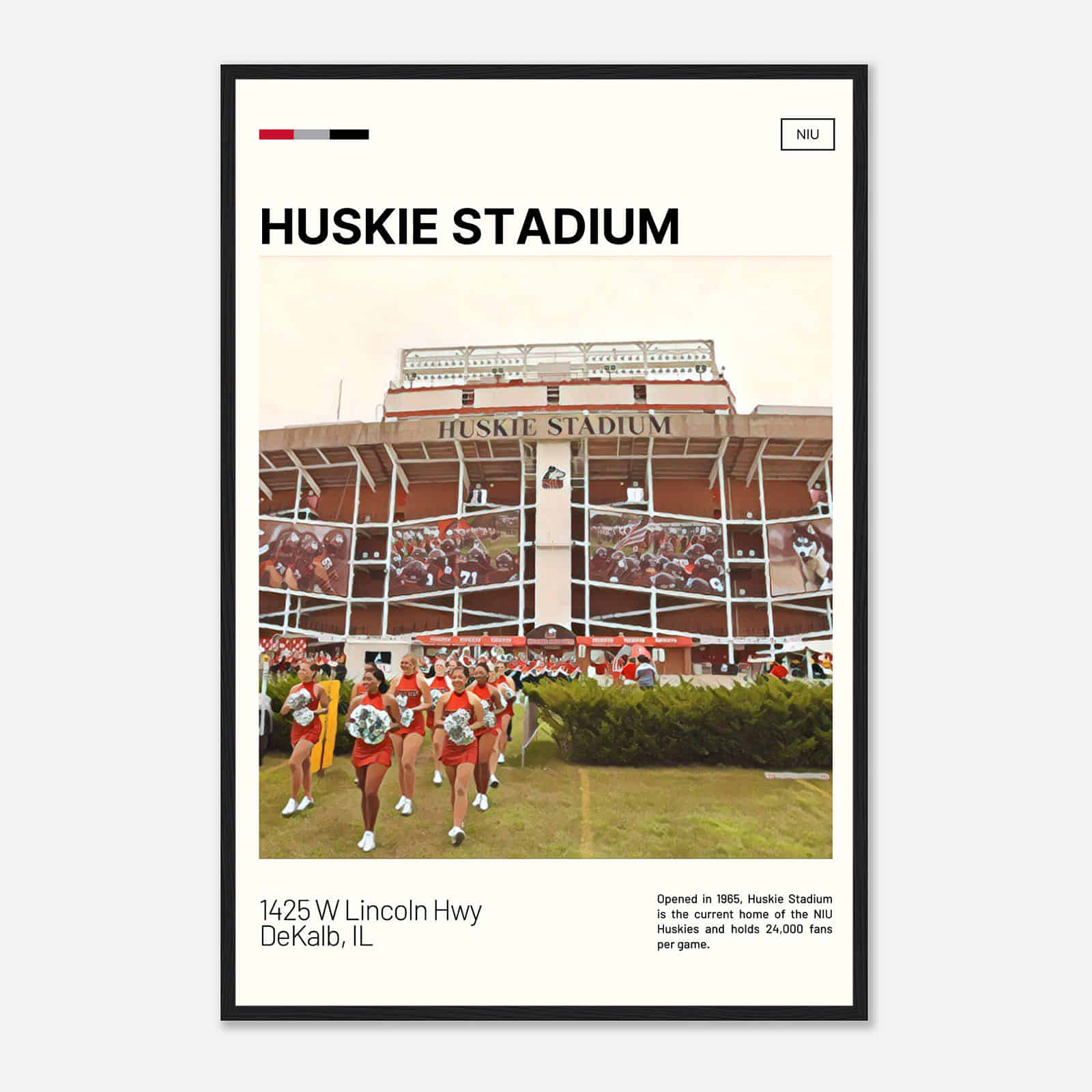 Huskie Stadium Digital Oil Painting Poster Print - Citiesbox