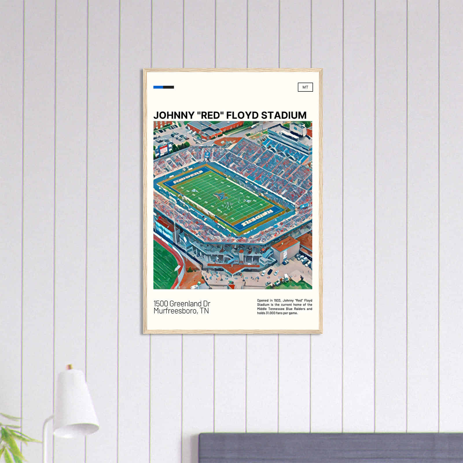 Johnny Red Floyd Stadium Digital Oil Painting Poster Print - Citiesbox