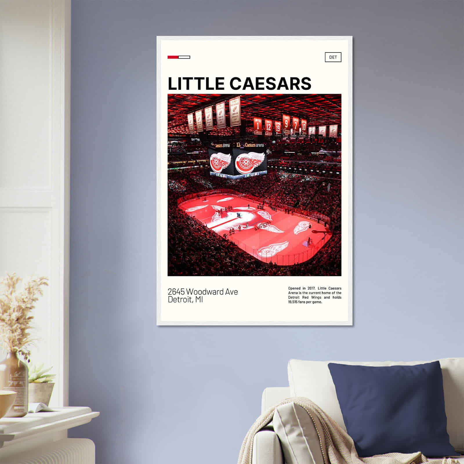 Little Caesars Arena Digital Oil Painting Poster Print - Citiesbox