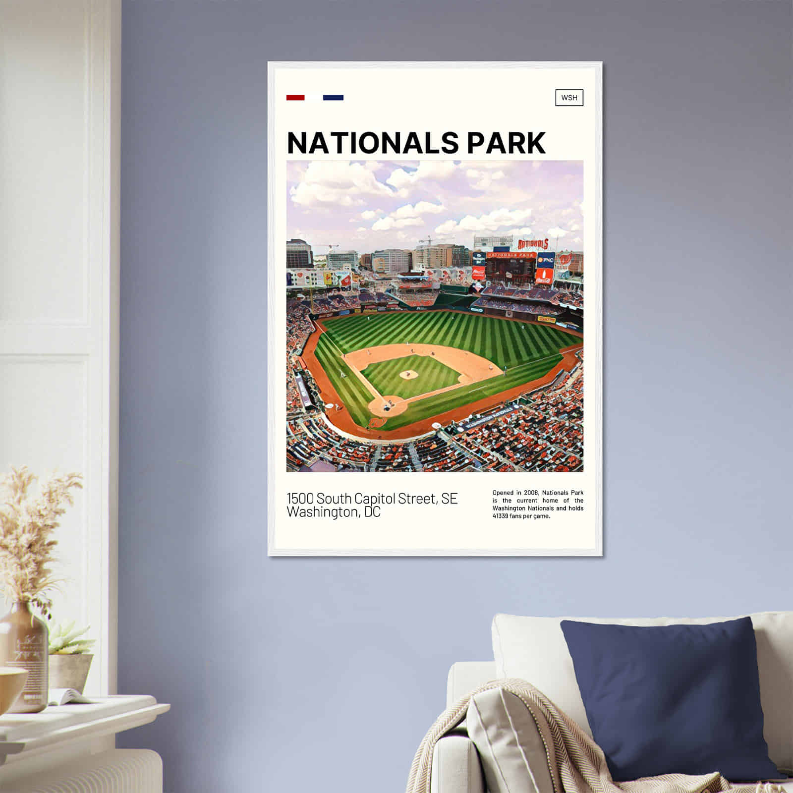 Nationals Park Digital Oil Painting Poster Print - Citiesbox