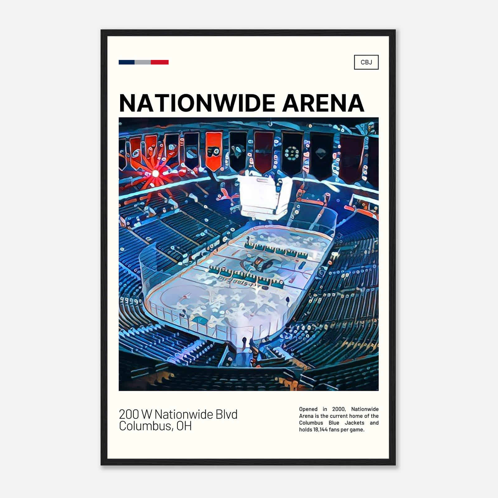 Nationwide Arena Digital Oil Painting Poster Print - Citiesbox