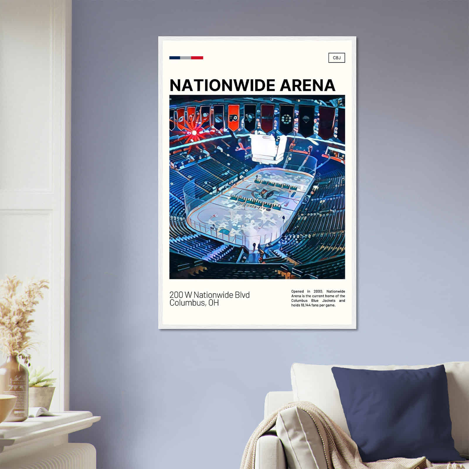 Nationwide Arena Digital Oil Painting Poster Print - Citiesbox