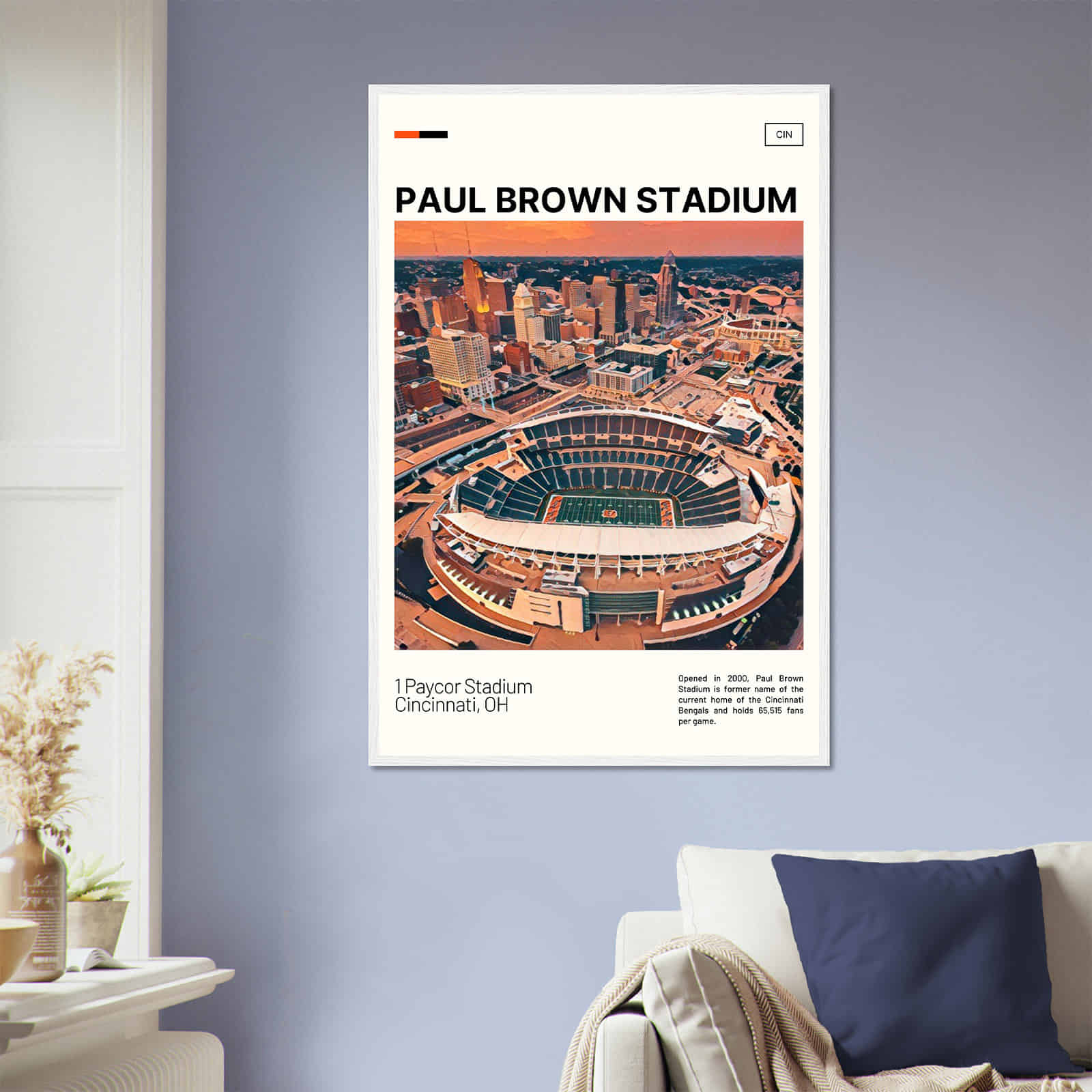 Paul Brown Stadium Digital Oil Painting Poster Print - Citiesbox