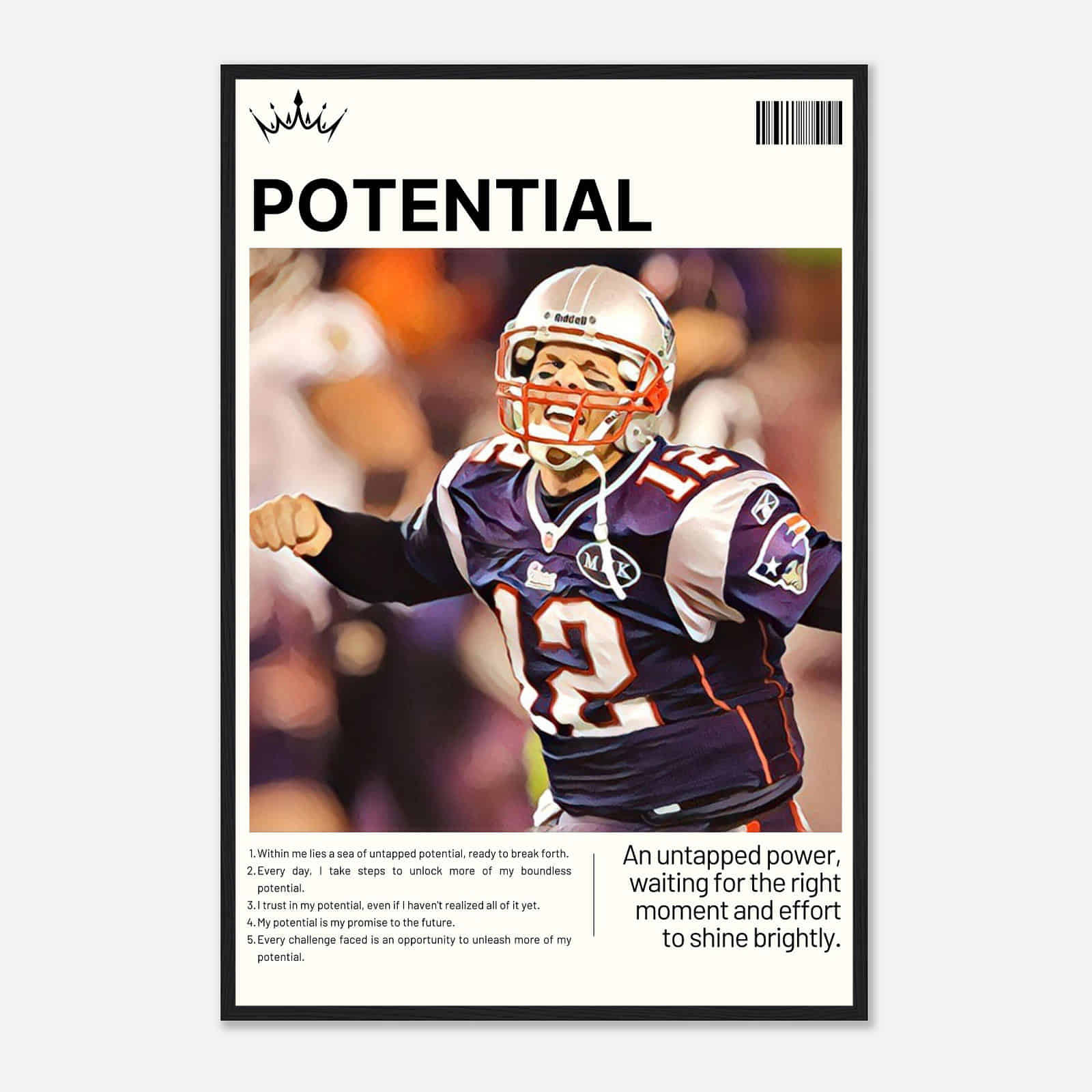 Potential Daily Affirmations Digital Oil Painting Poster Print - Citiesbox