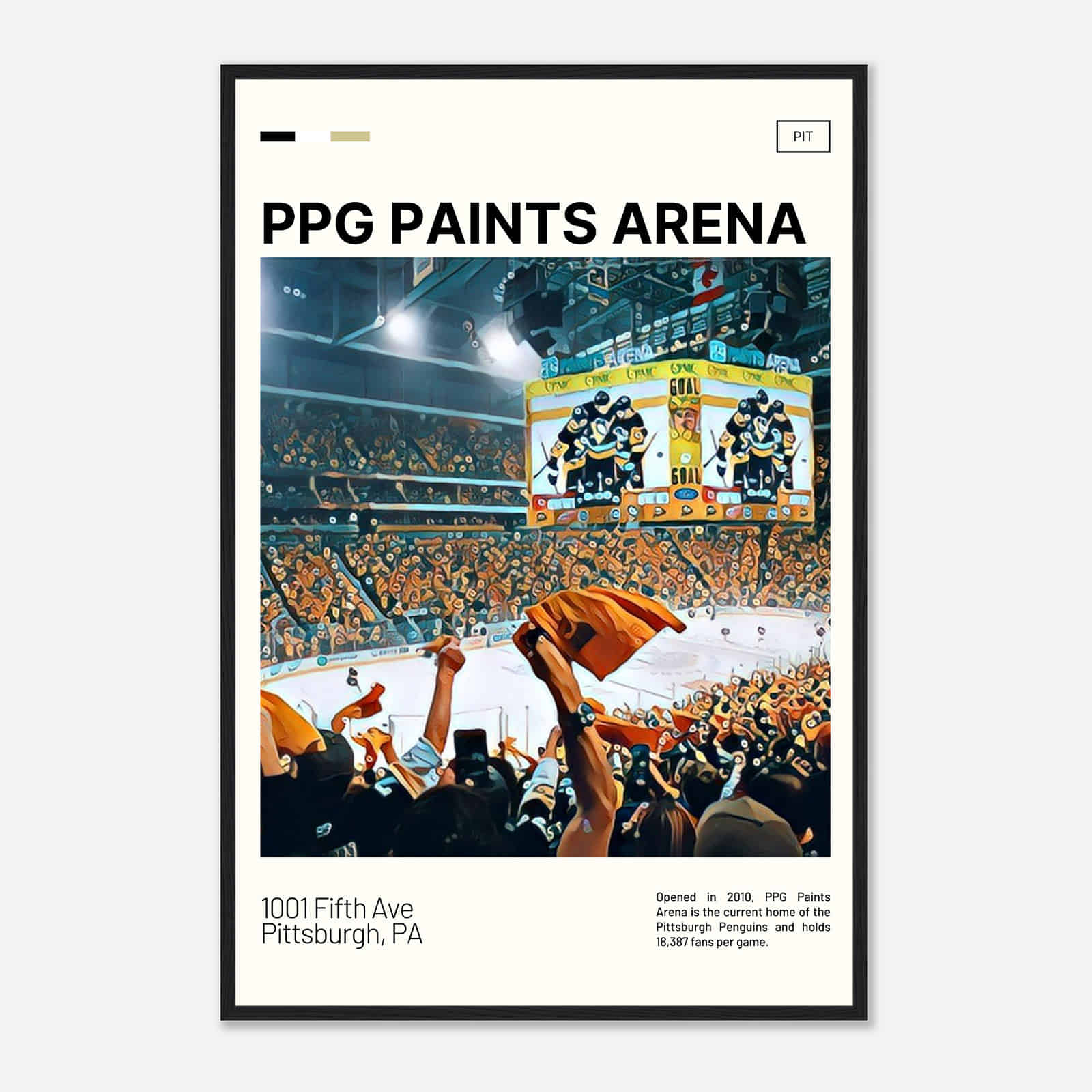PPG Paints Arena Digital Oil Painting Poster Print - Citiesbox