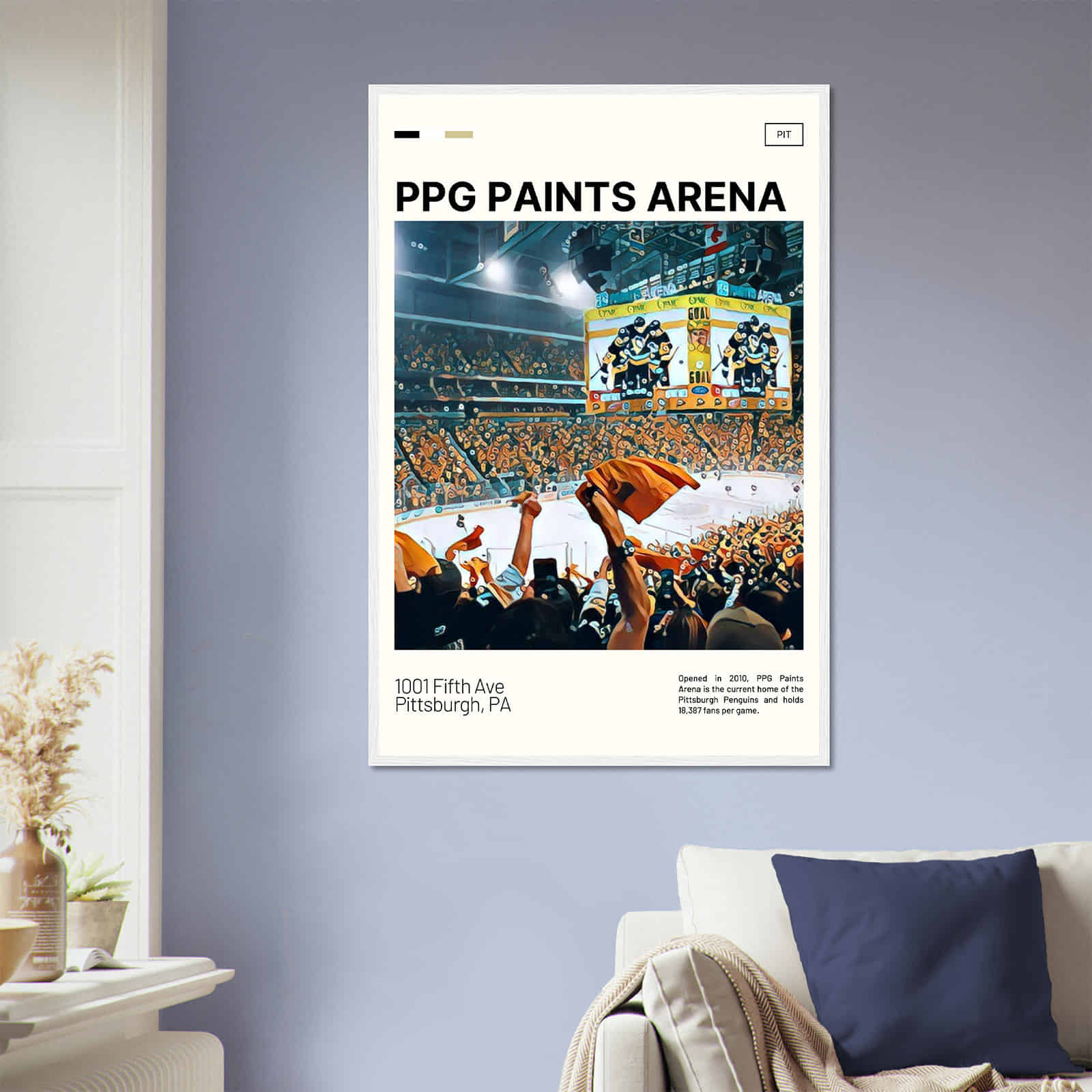 PPG Paints Arena Digital Oil Painting Poster Print - Citiesbox