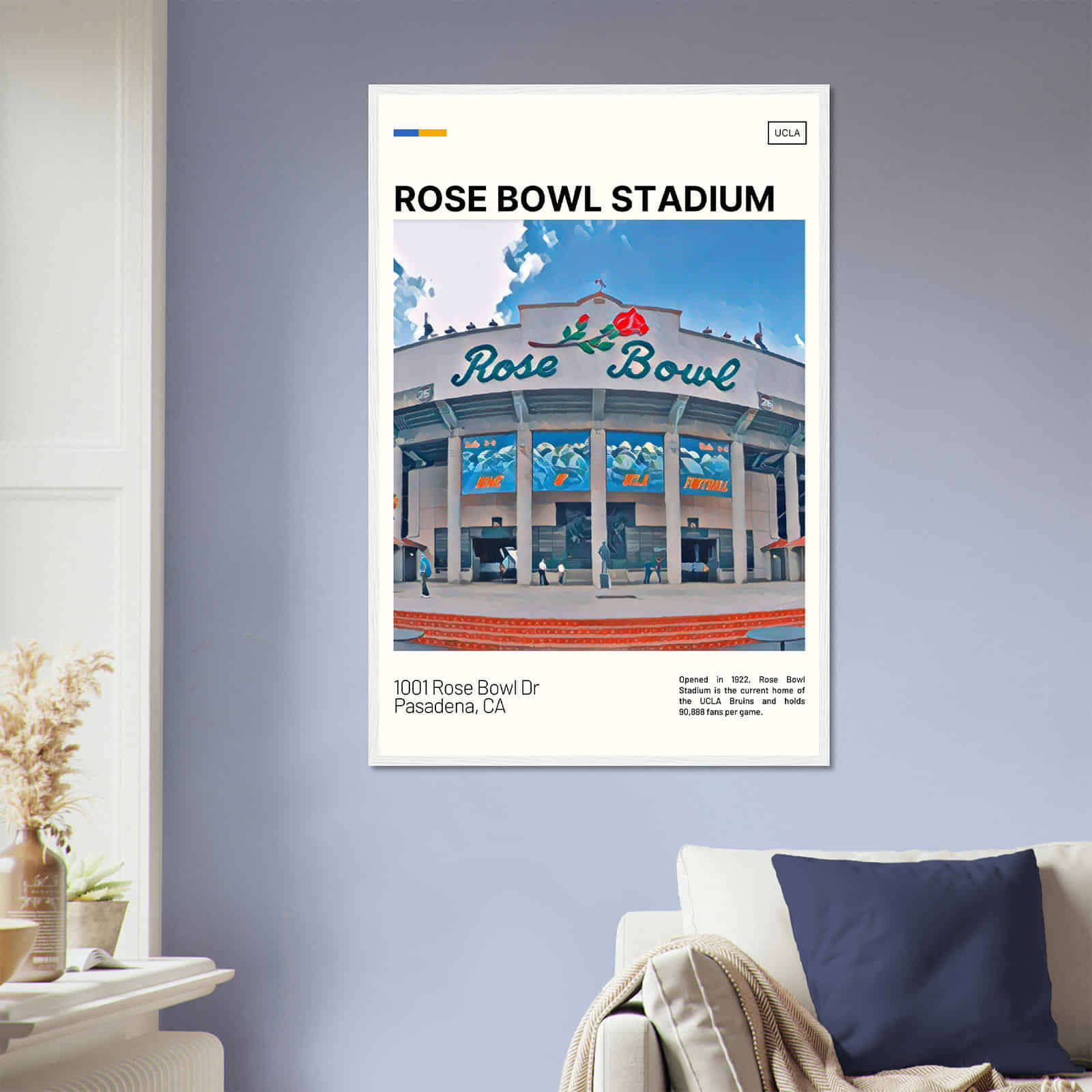 Rose Bowl Stadium Digital Oil Painting Poster Print - Citiesbox