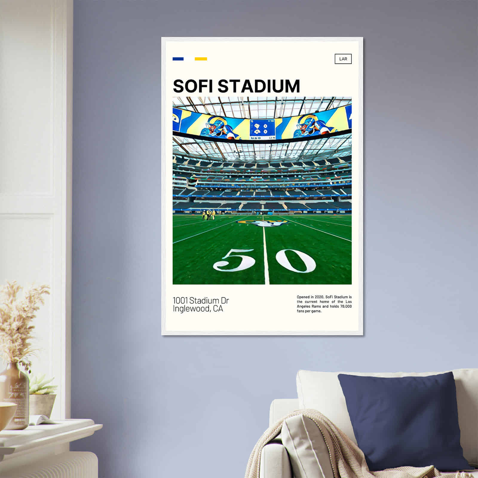 SoFi Stadium Digital Oil Painting Poster Print - Citiesbox