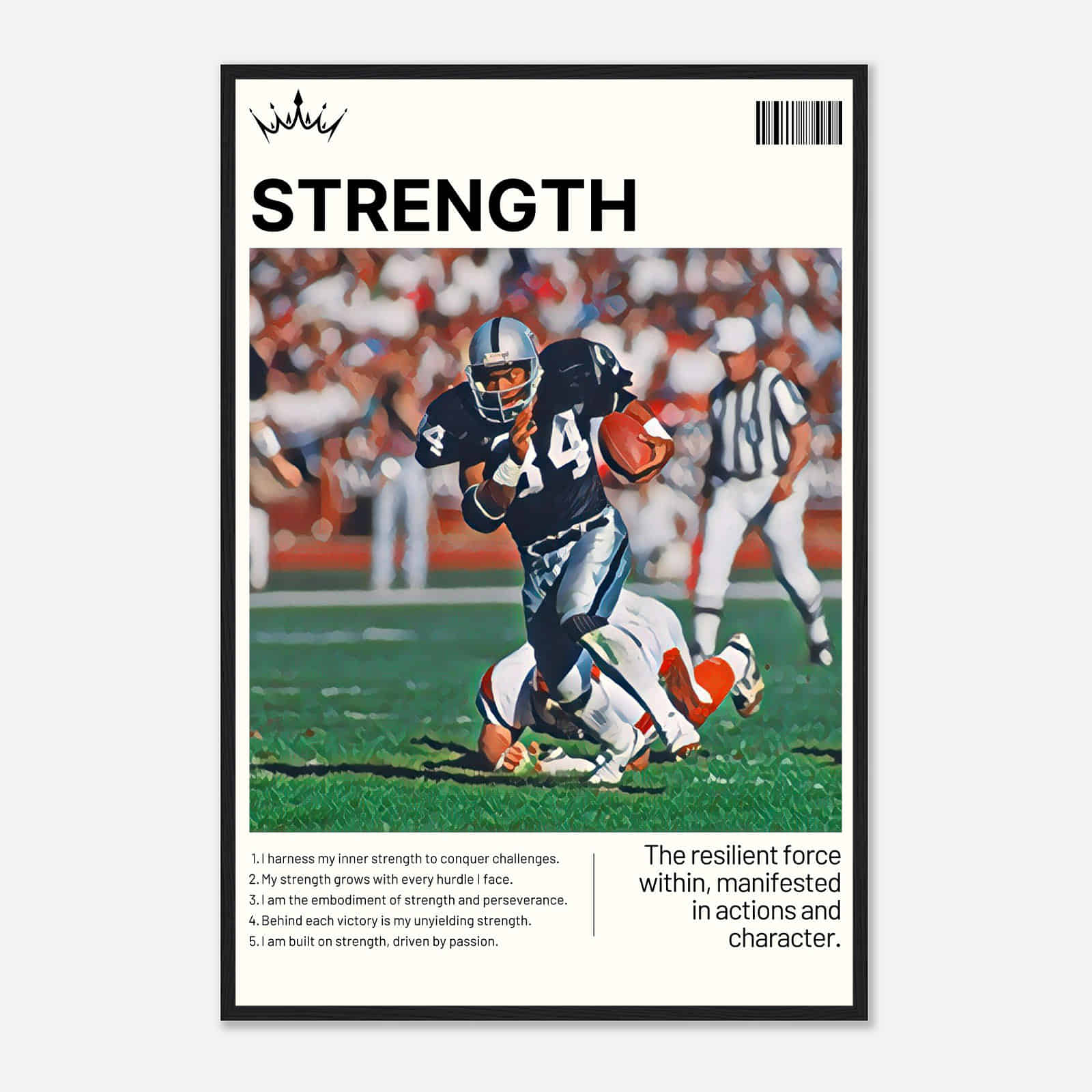 Strength Daily Affirmation Digital Oil Painting Poster Print DS3 ...