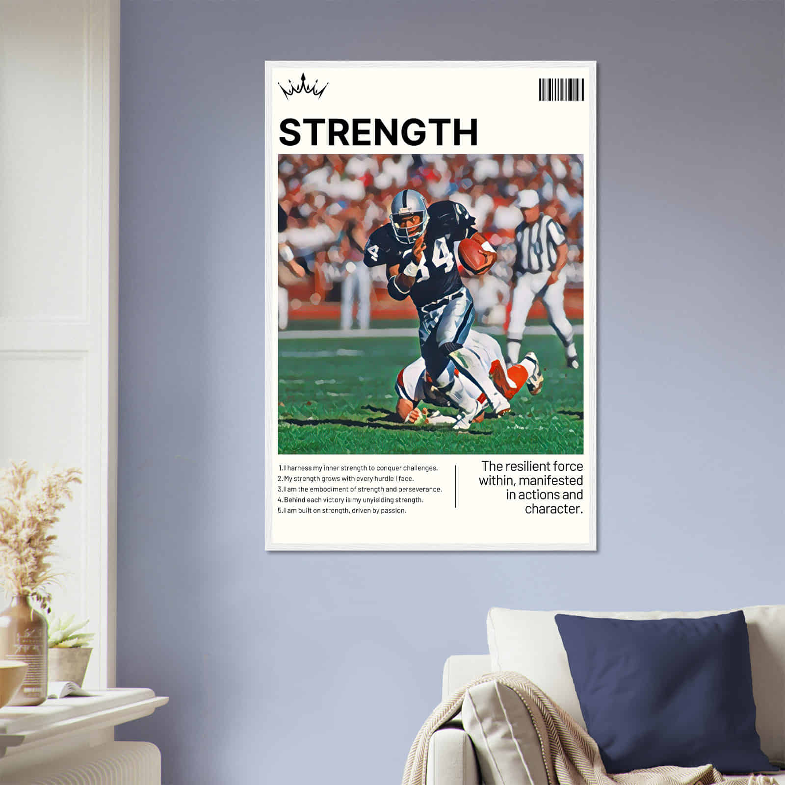 Strength Daily Affirmation Digital Oil Painting Poster Print DS3 ...